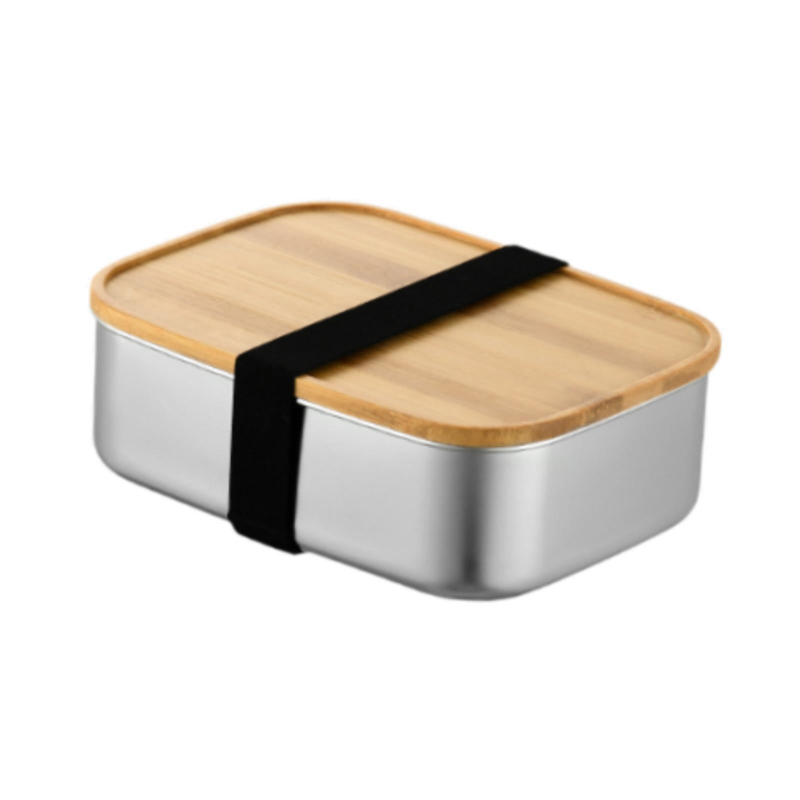 yotijay Lunch Box Preservation Box with Black Strap Rust with Wood ...