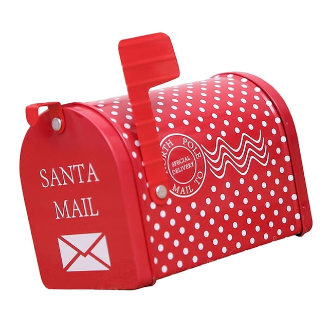 yotijay Mailboxes Small Capacity Iron, Wall-Mount Mailbox Red white ...