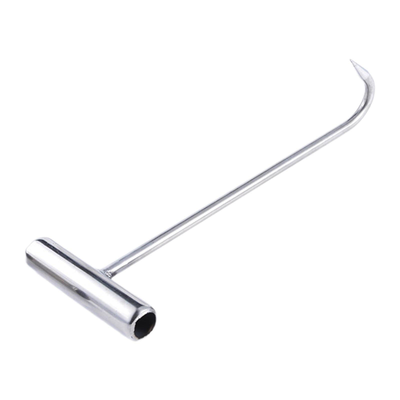 yotijay Manhole Hook Tool with T Shape Handle Door Wheel Puller Well ...