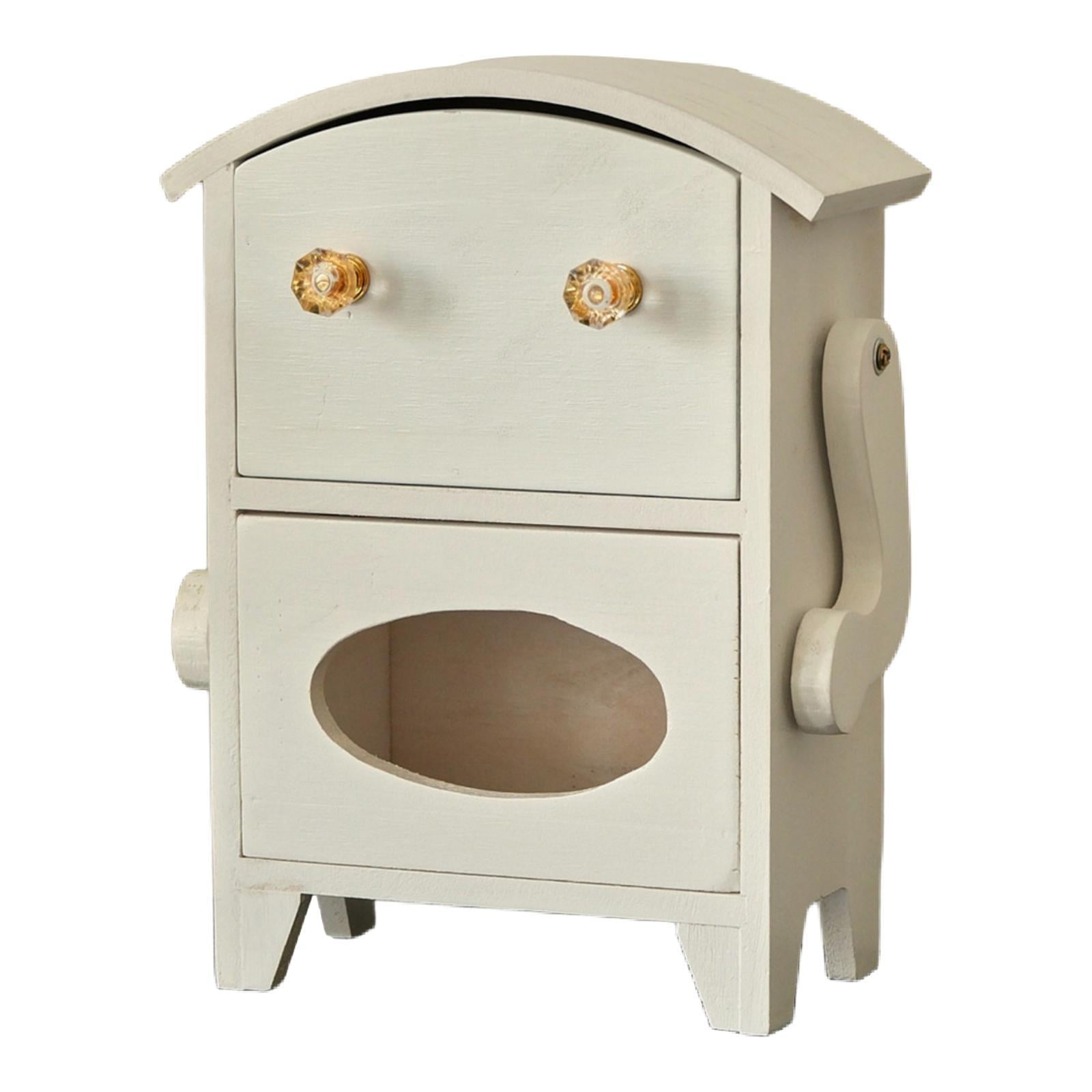 yotijay Mini Storage Cabinet Convenient Robot Shaped for Desk Living ...