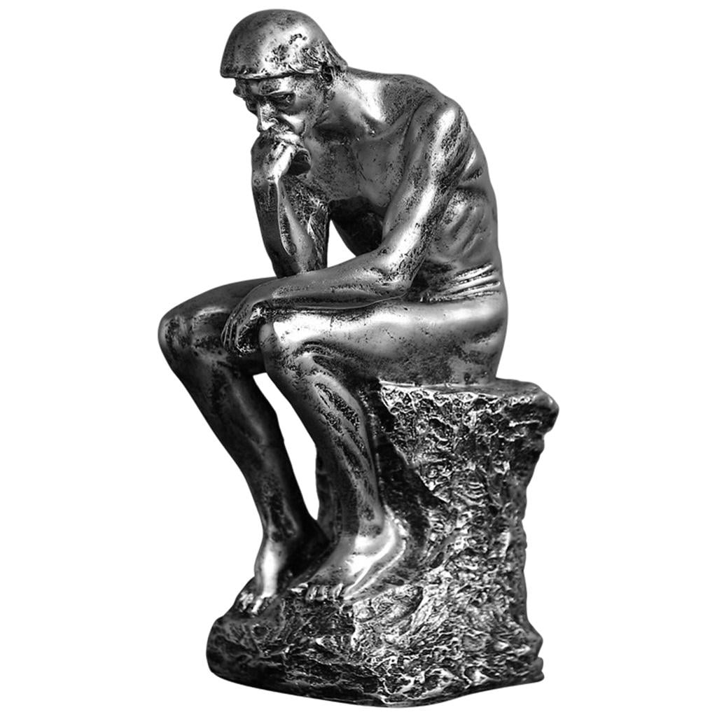 yotijay Modern The Thinker Sitting Man Statue Figurine Resin Sculpture ...