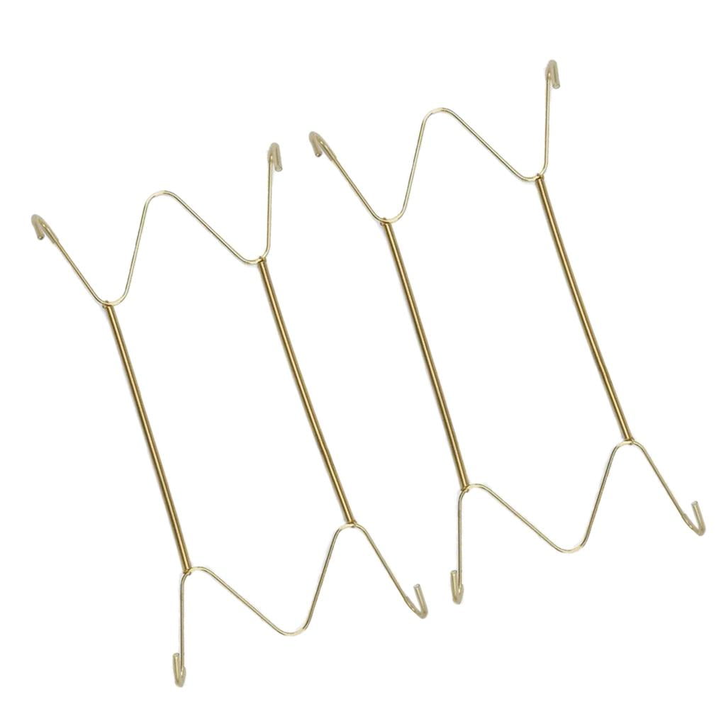 yotijay Plate Hangers Wall Mount Display Holder Golden Decorative Tray ...