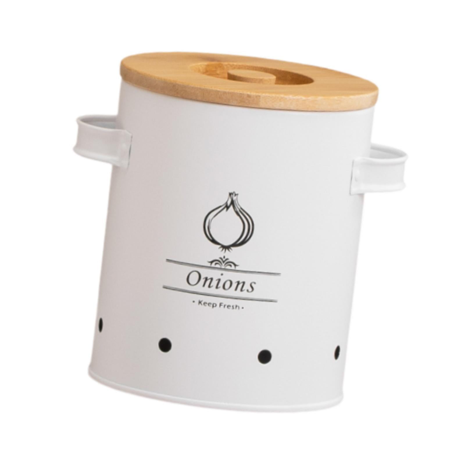 yotijay Potato Storage Tin Food Storage Container,with Lid,Rustic,Fresh ...