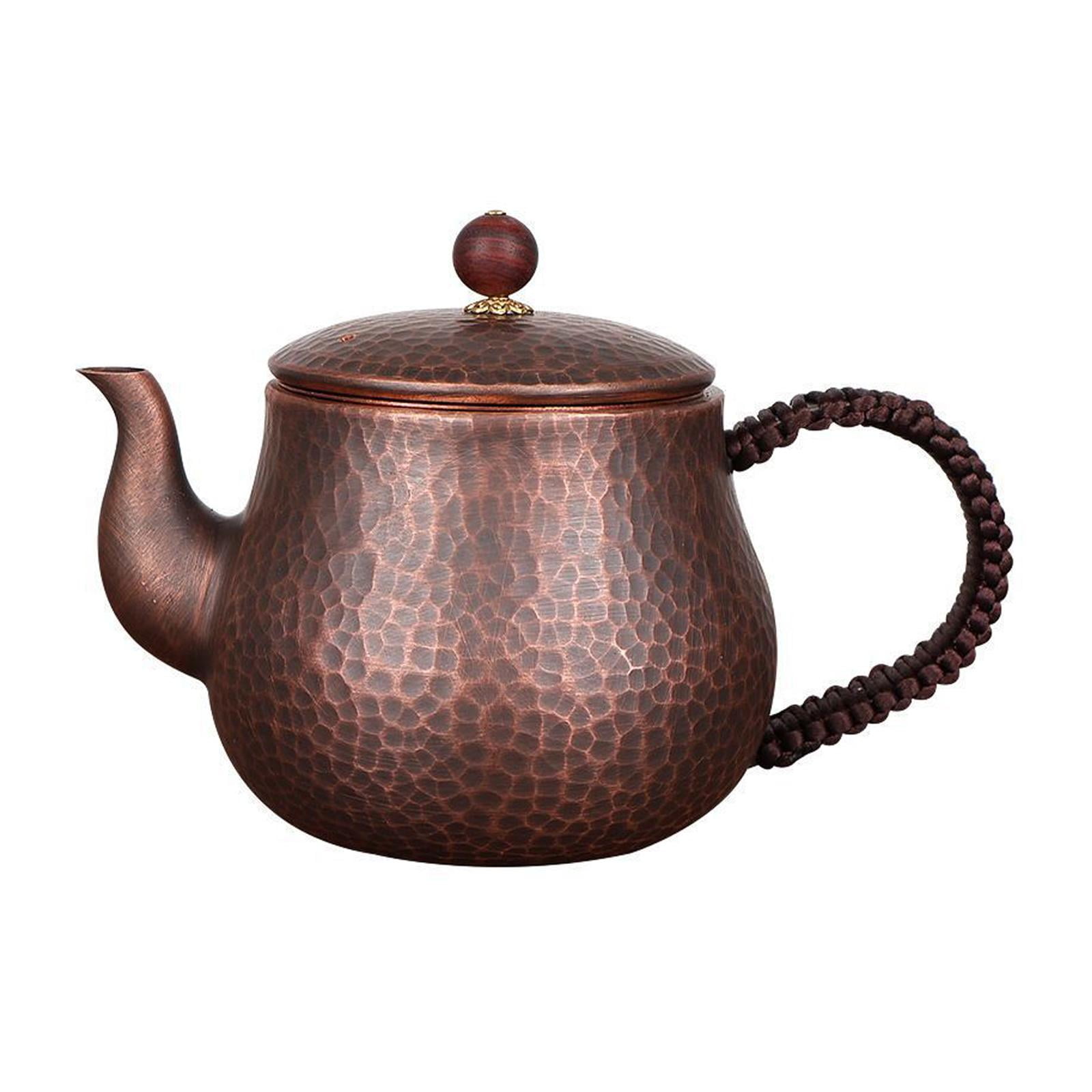 yotijay Retro Copper Tea Pot 500ml Teakettle for Stovetop Restaurant ...