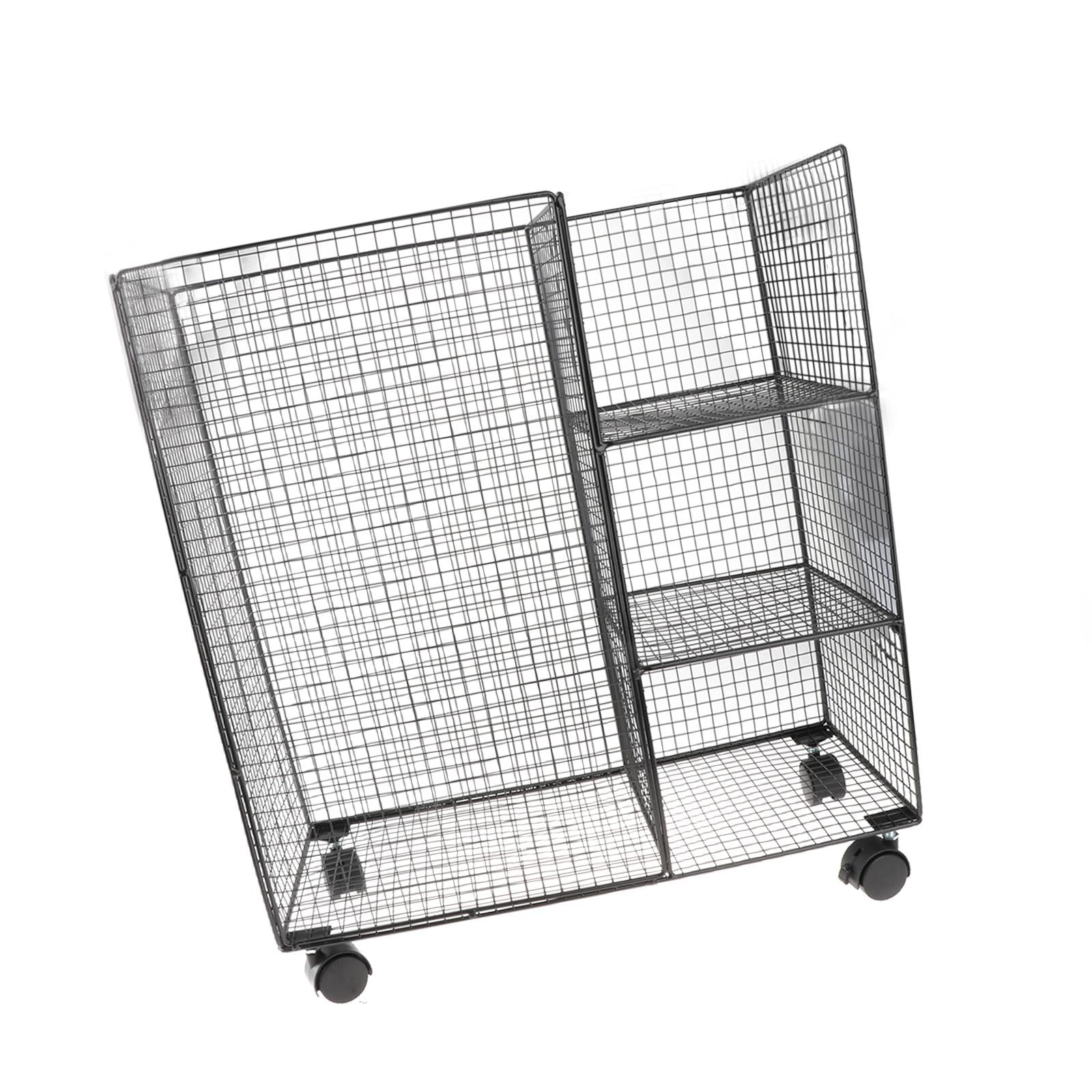 yotijay Rolling Mat Storage Rack Home Gym Storage Rack with Wheels ...