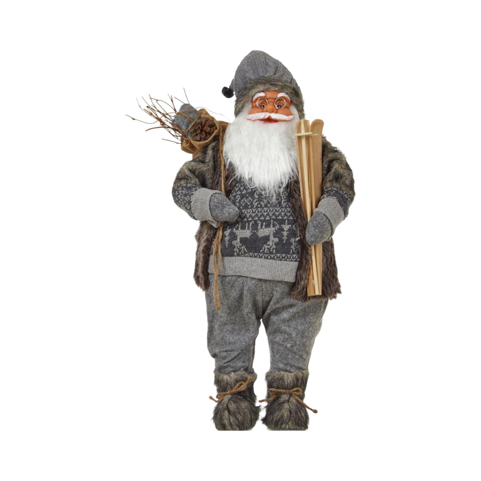 yotijay Santa Claus Christmas Figurine Standing Santa Claus Figure ...
