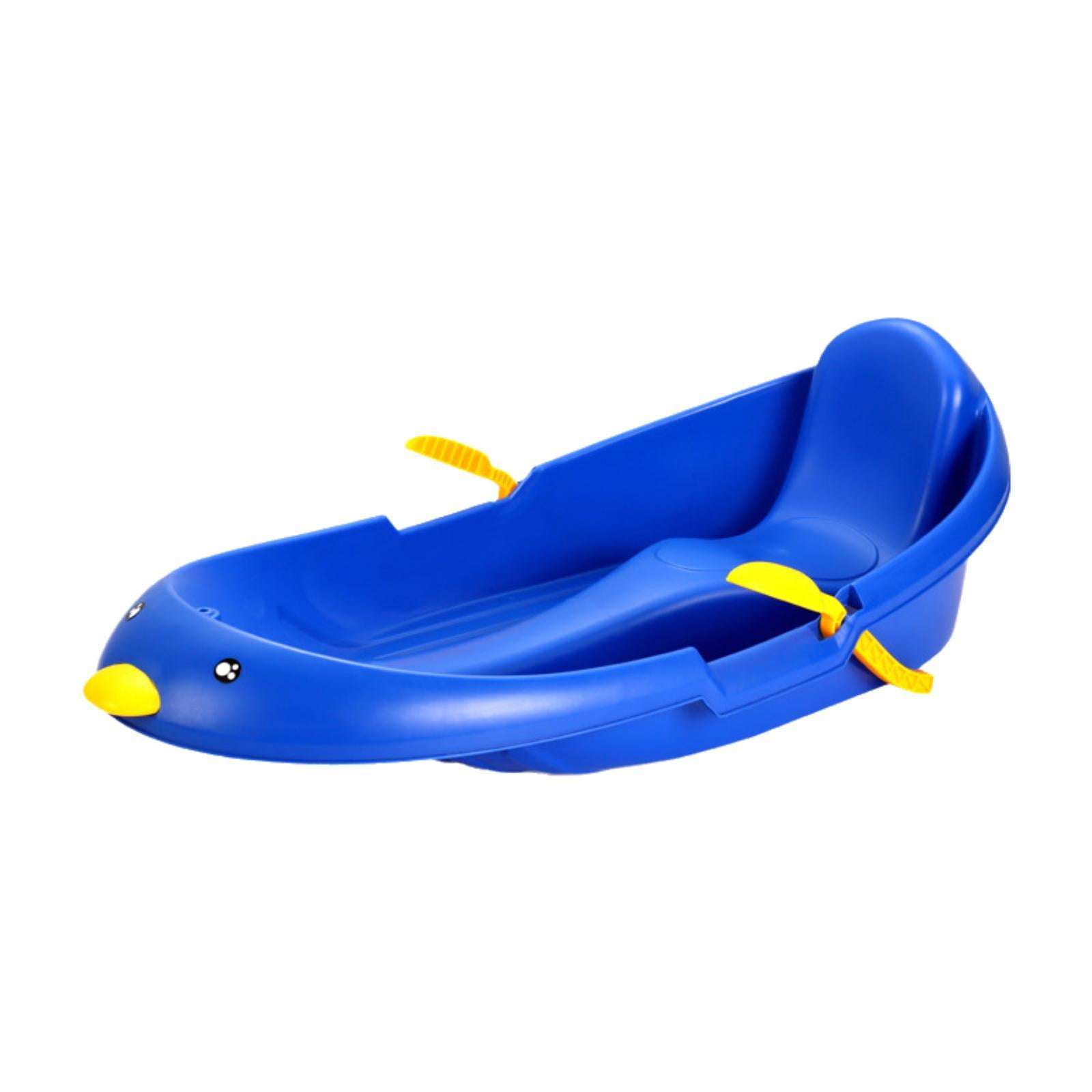 yotijay Snow Sled with Brake Downhill Sled Sturdy Grass Sled for ...
