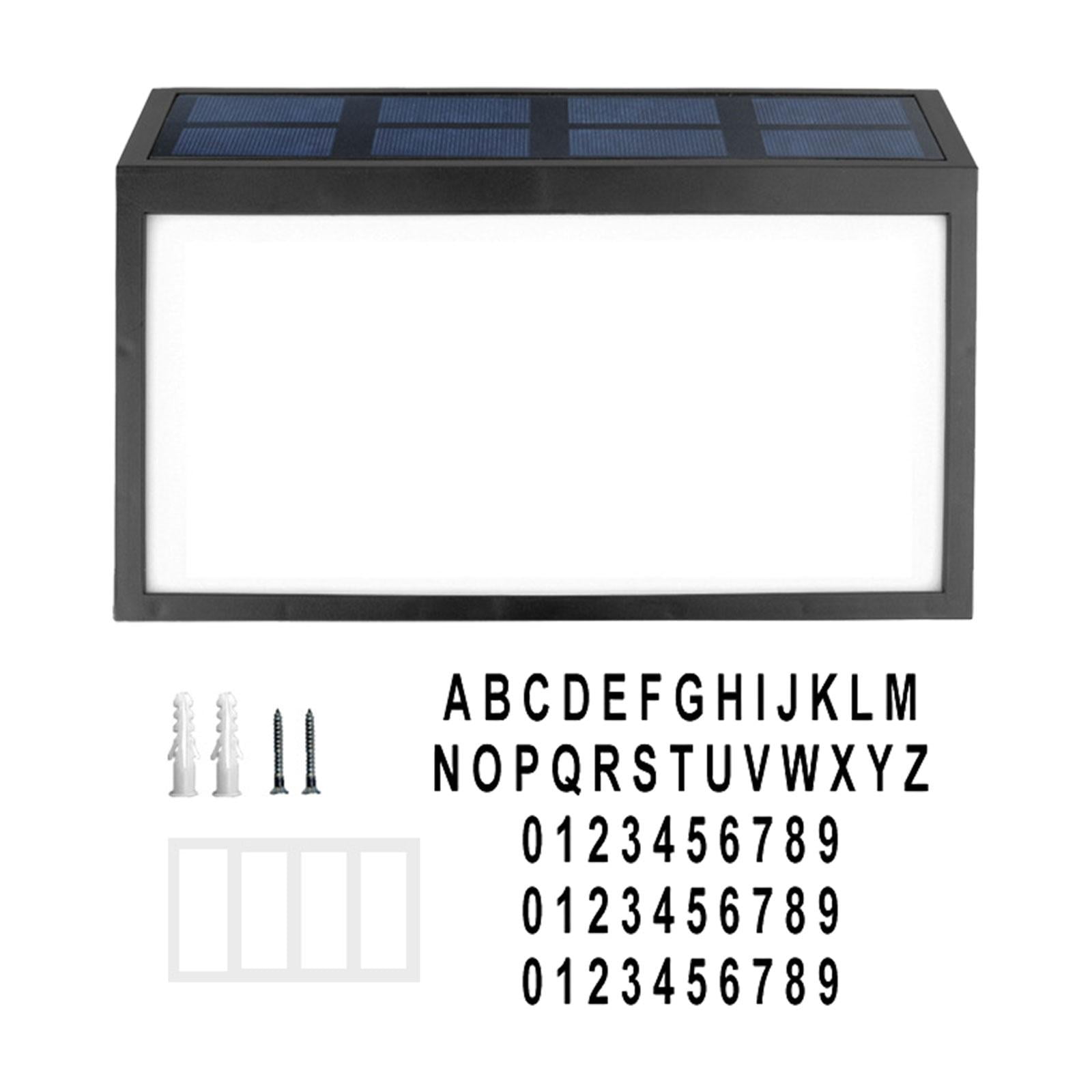 yotijay Solar Power Address Sign Decorative Creative Address Plaque ...