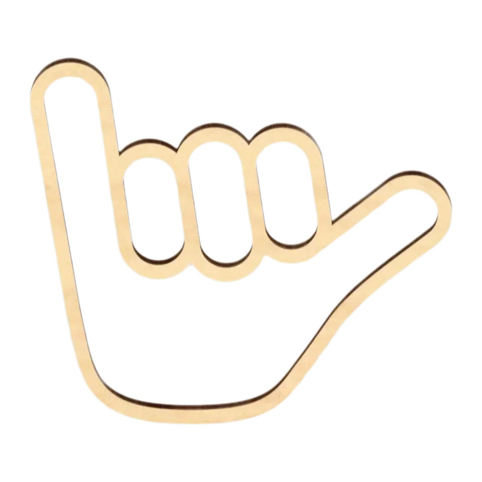 yotijay Surfer Hand Sign Wall Decor, Wood Wall Painting Carving Sticker ...