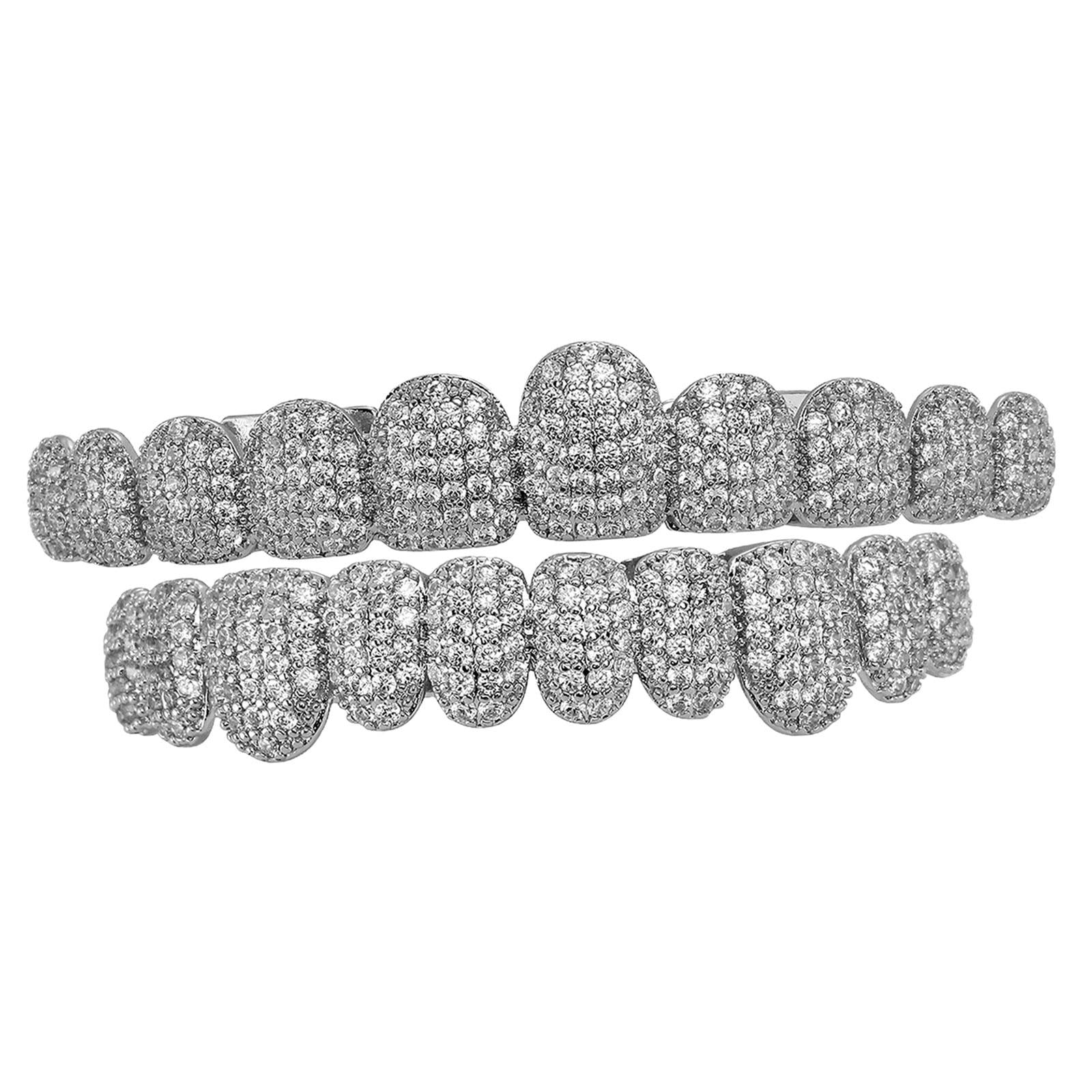 yotijay Tooth Grill Hip Hop Mouth Grill Shiny Tooth Diamond Grill ...