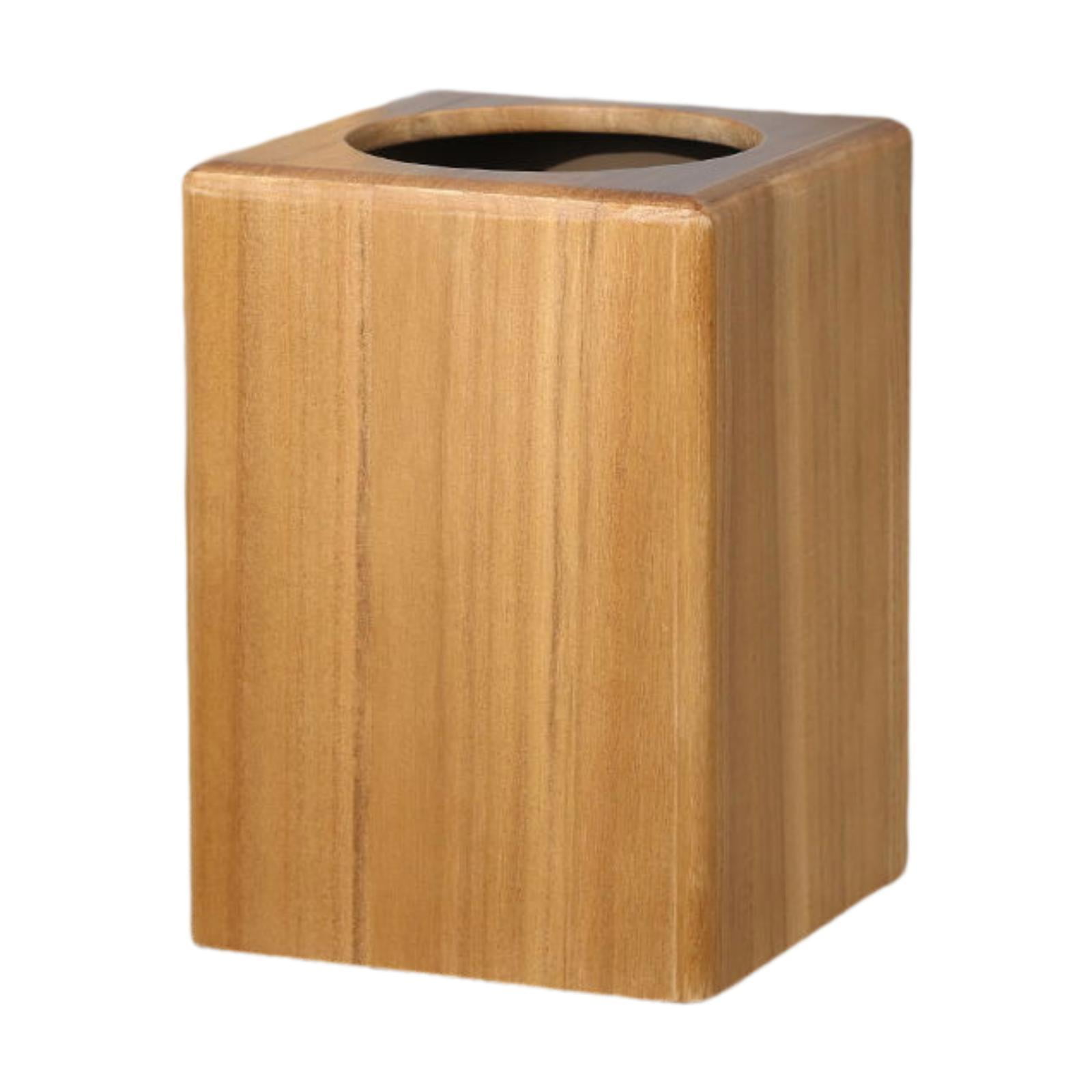 yotijay Trash Bin Small Garbage Can Portable Compact Rustic Square ...