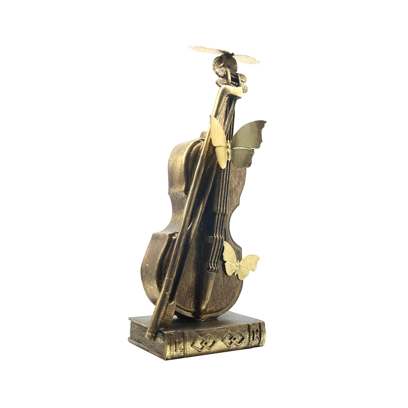 yotijay Violin Sculpture Craft Decor Home Decor Birthday Gift Ornament ...