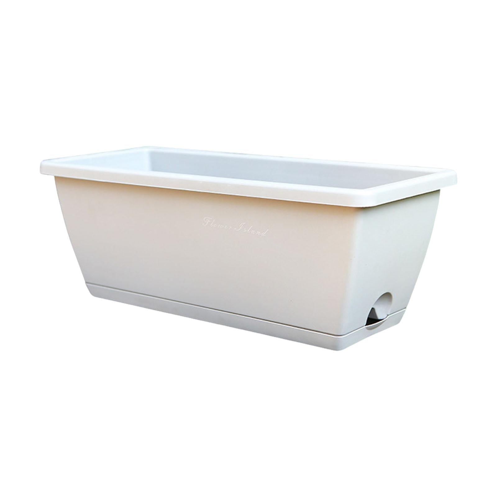 yotijay Window Box Planter Rectangular Flower Pot with Drainage Holes ...
