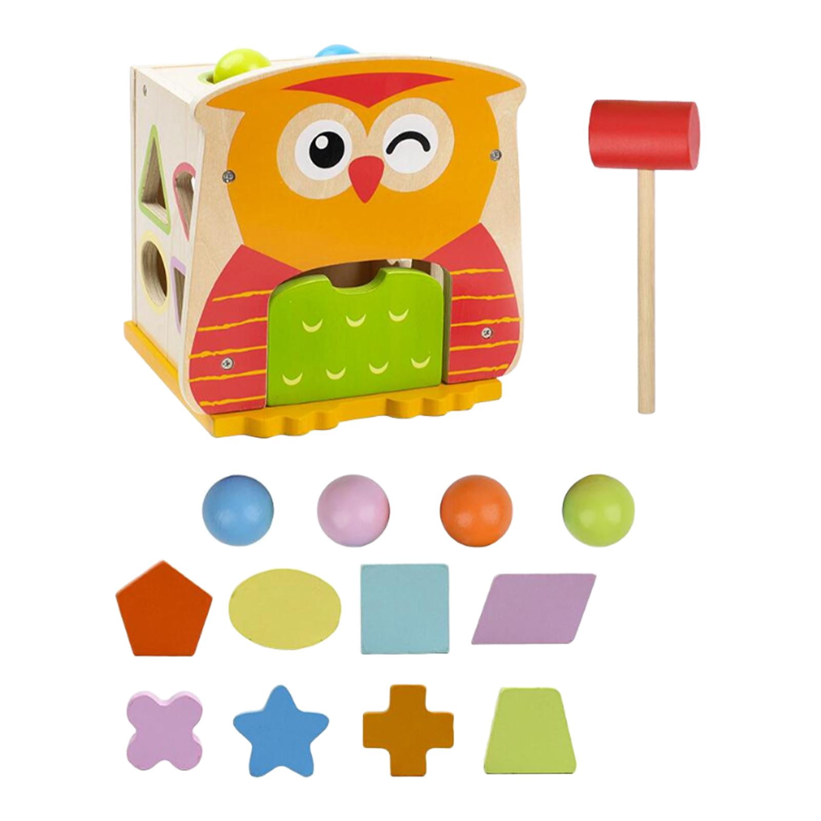 yotijay Wooden Color Shape Sorting Toy Early Education for 36 Months+ ...