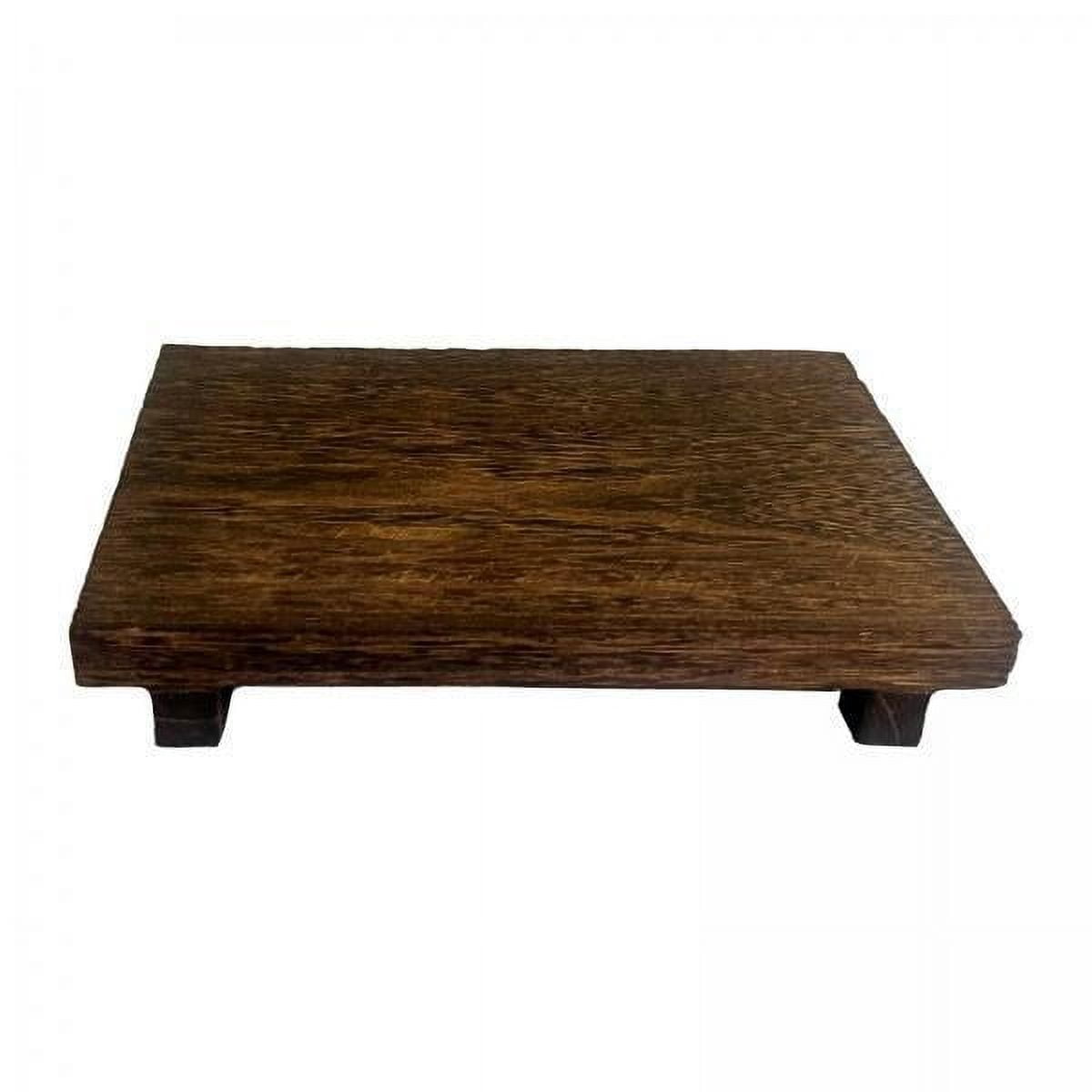 yotijay Wooden Stand Wooden Pedestal Tray Rectangular Decoration Plant ...