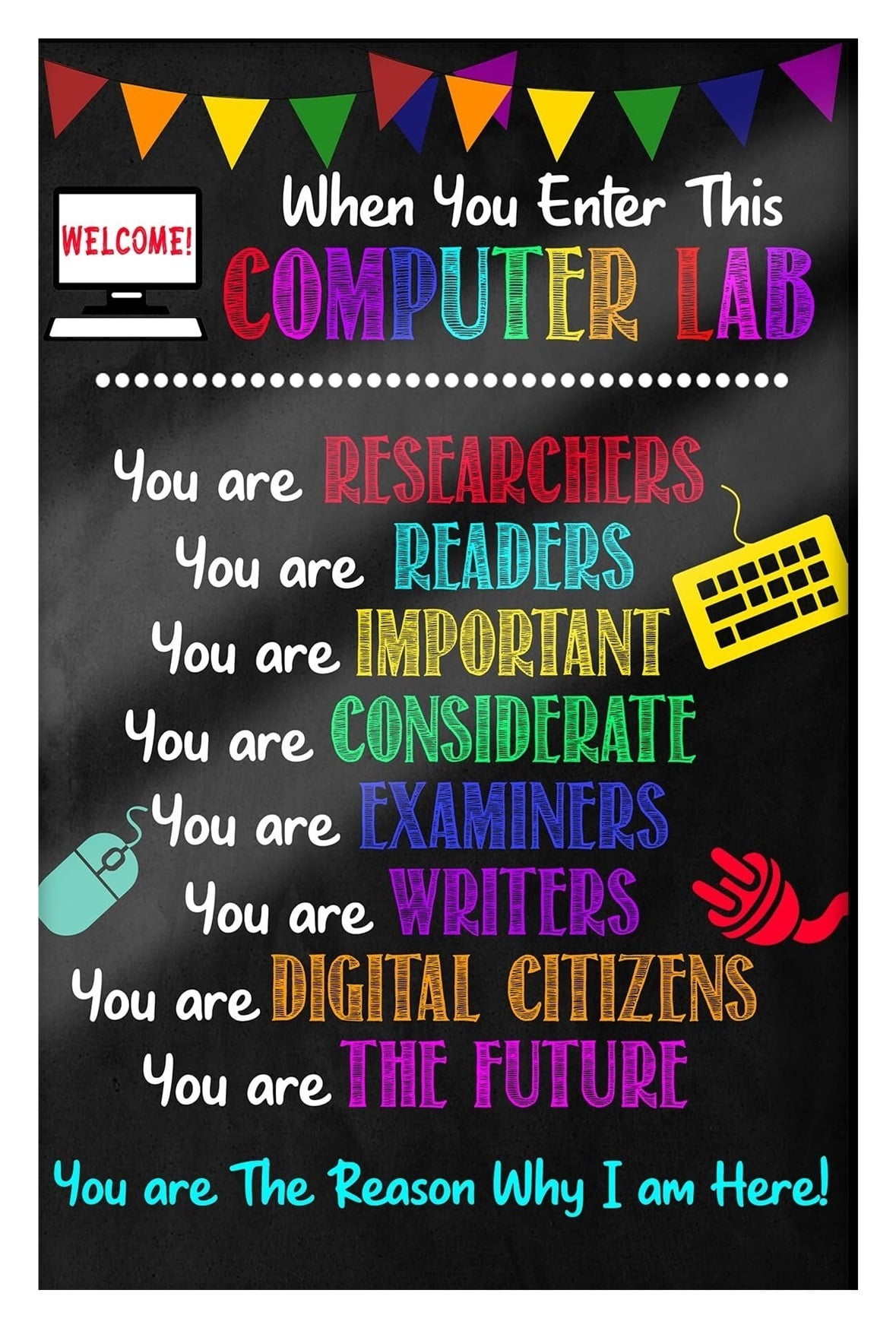 When you enter this computer lab PC Poster Computer Science Classroom Poster, Stem Technology ...