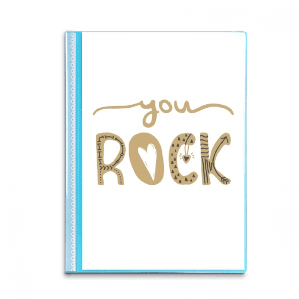 you rock quote handwrite Book Sheet Protectors Portfolio Binder Folder ...