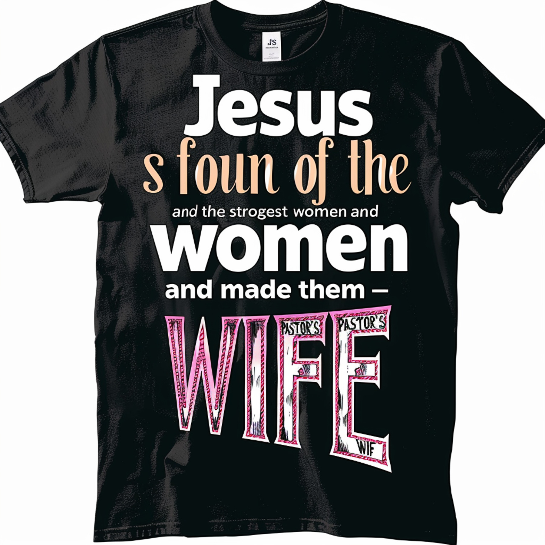 your faith with our unique Pastor's Wife black t shirt featuring a strong Christian message and ...