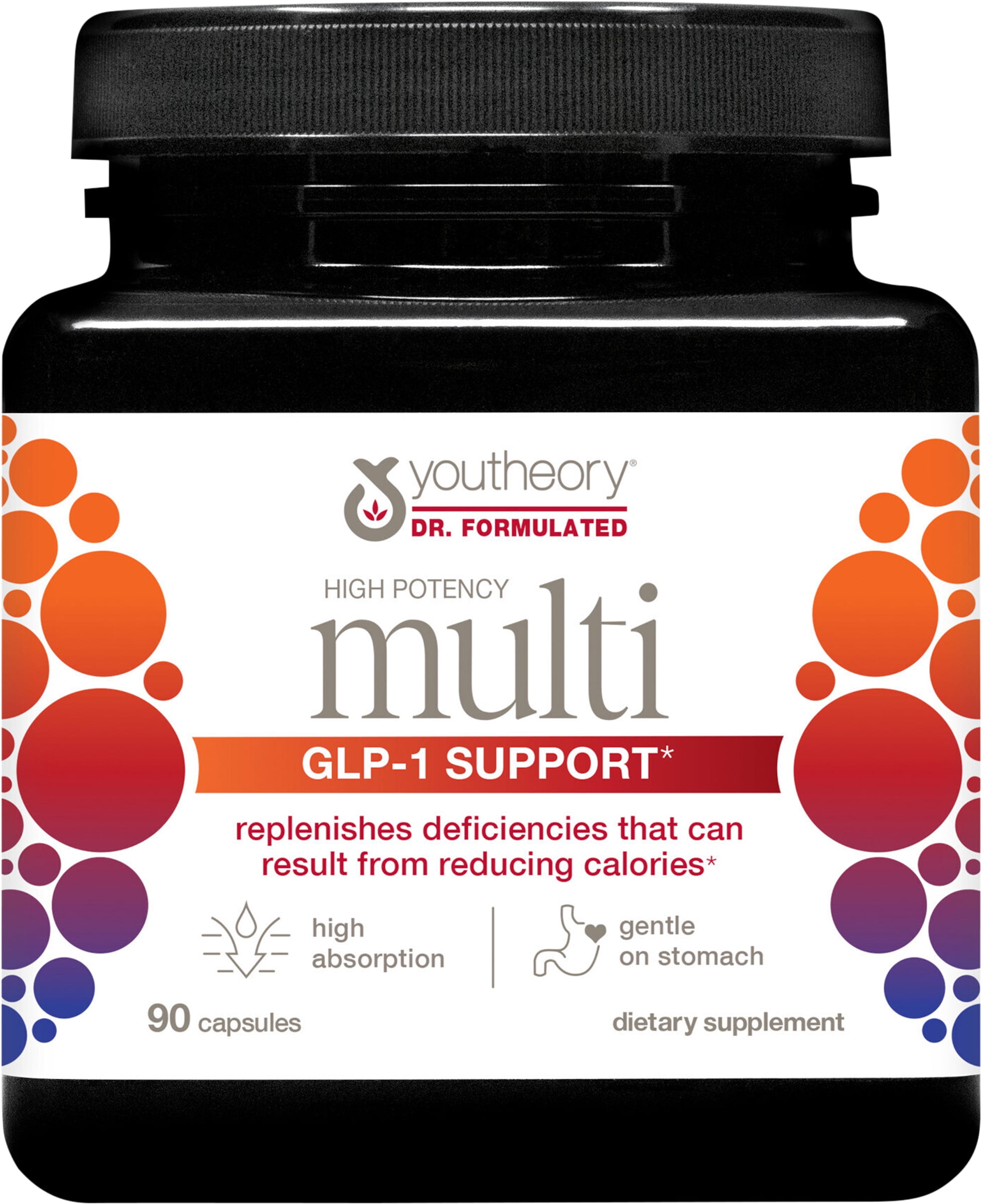 Youtheory High Potency GLP-1 Support Multi, 90 Vegetarian Capsules - Walmart.com