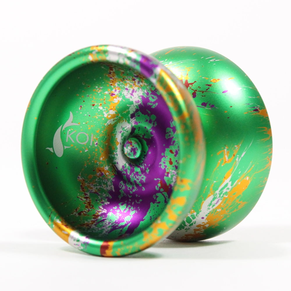 yoyofriends KOI Yo-Yo - 7068 Mono-Metal YoYo (Green with Yellow/Purple ...