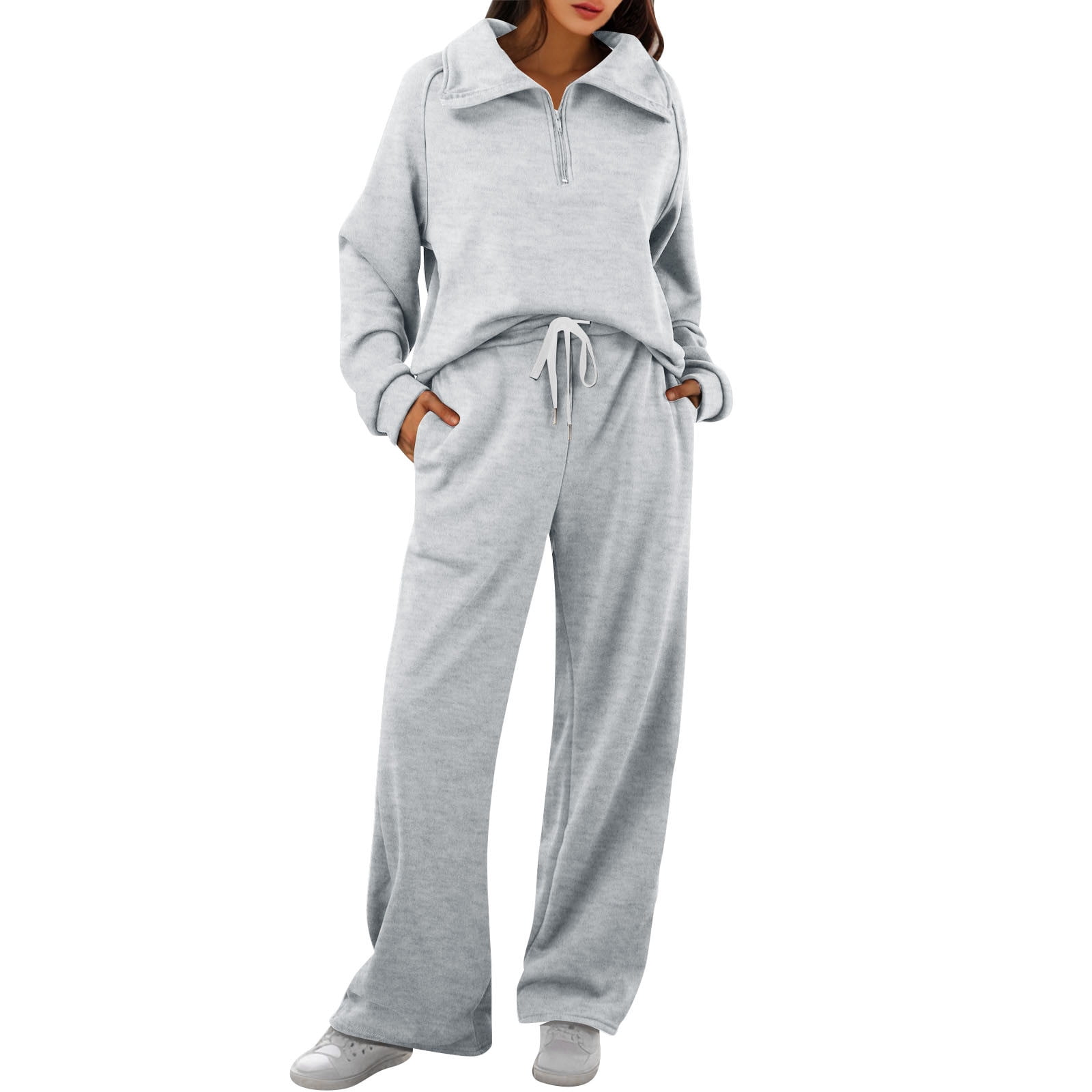 yueewhu 2 Piece Sets for Women 2025 Fall Outfits Sweatsuit Oversized ...