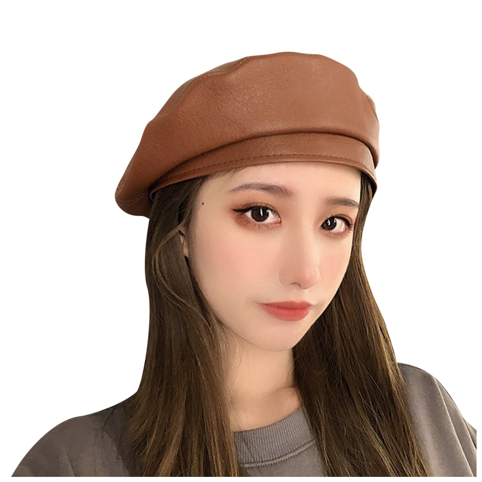 yuehao accessories women beret hat leather beret french beret artist ...