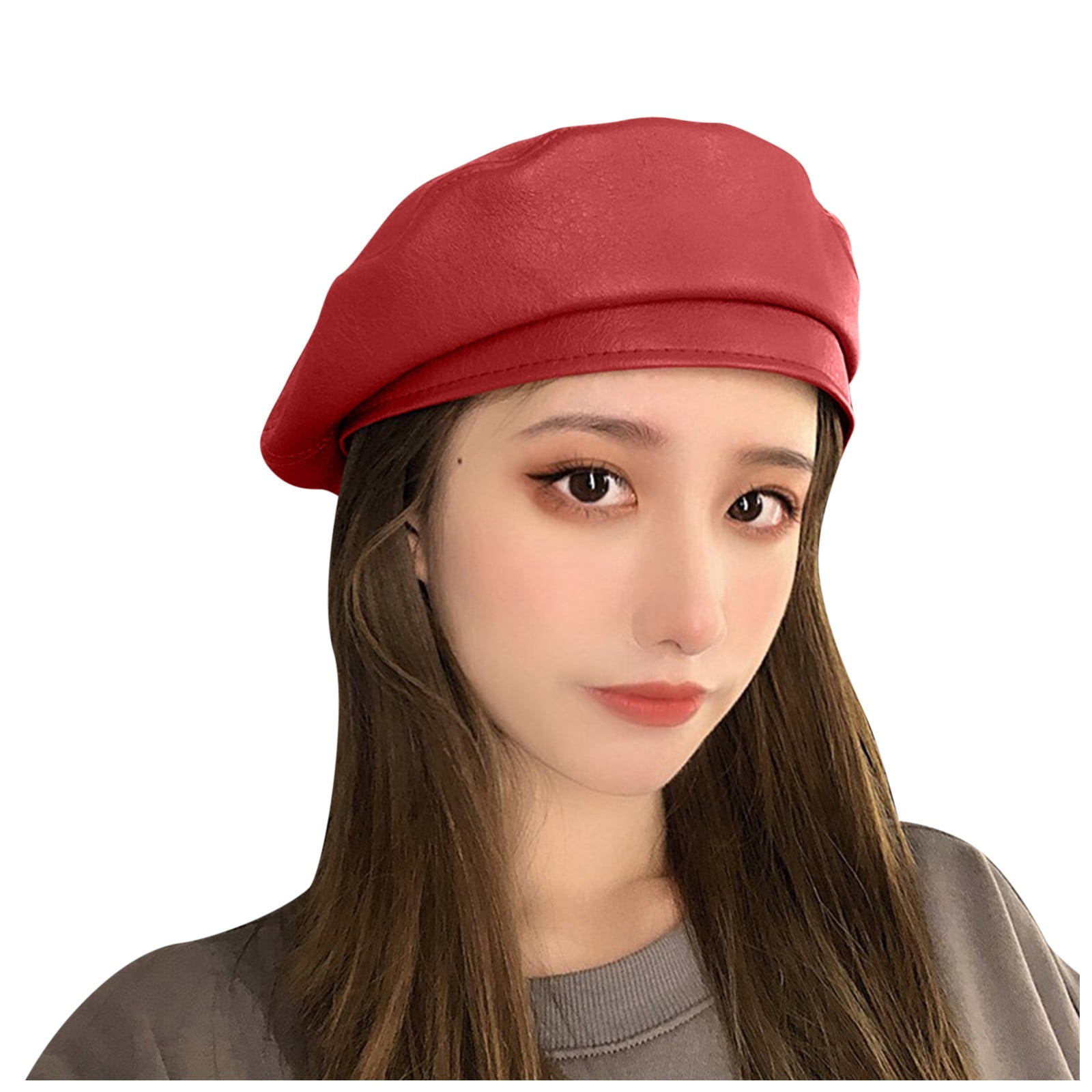 yuehao accessories women beret hat leather beret french beret artist ...
