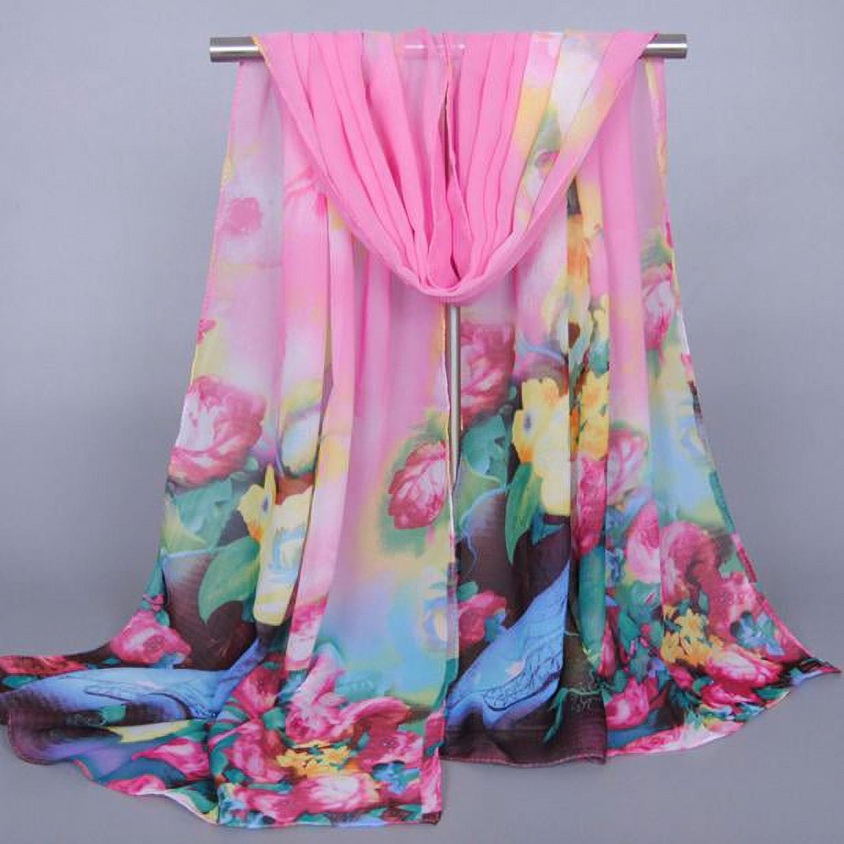 yuehao fashion women long soft wrap scarf ladies shawl chiffon scarf ...