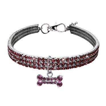 VANLOFE Pet Collars&Leashes Cute Mini Pet Dog Bling Rhinestone Chocker ...