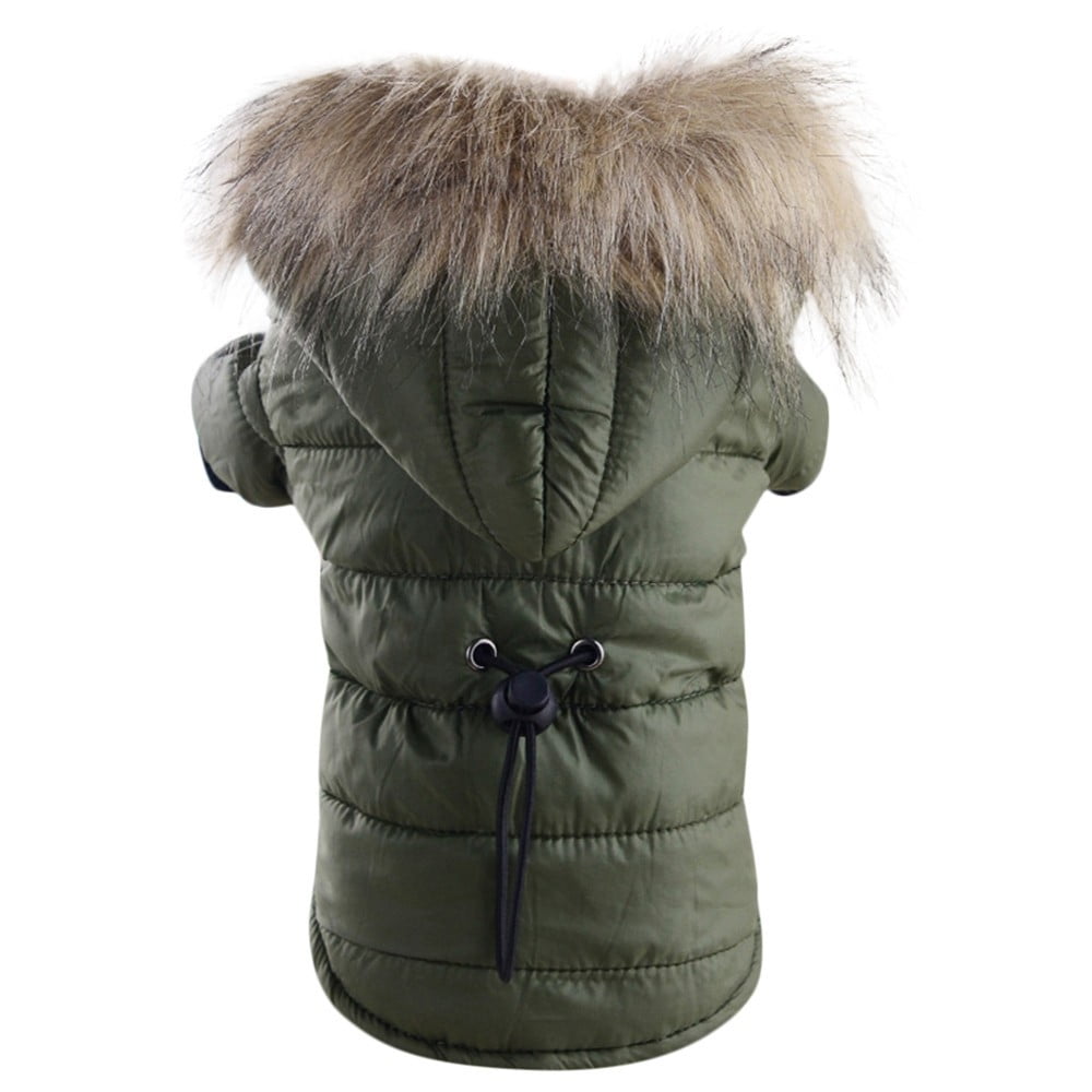 yuehao pet supplies pet dog warm down cotton-padded jacket puppy winter clothe hoodie coats army ...
