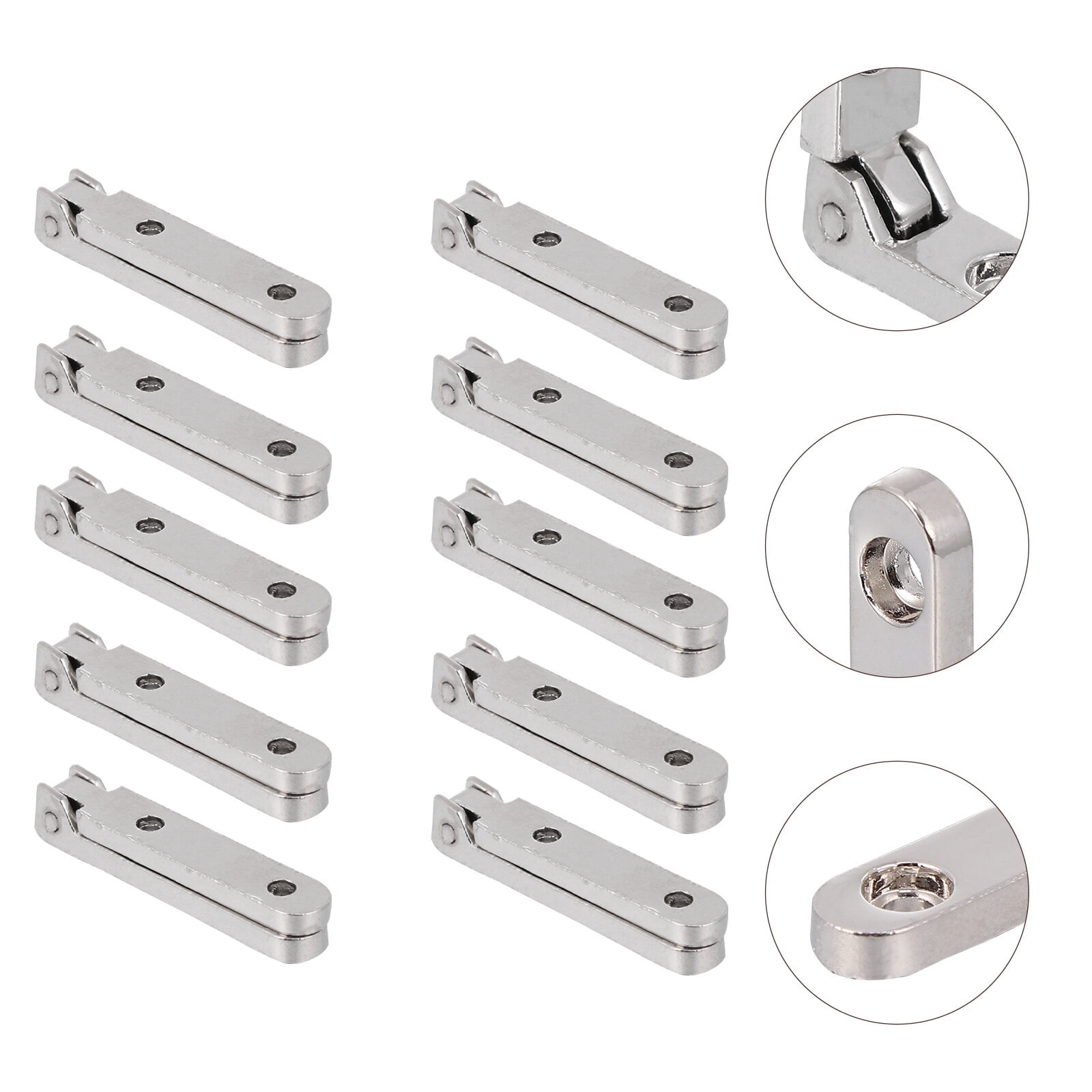 ULTNICE 10pcs Jewlery Box Hinge Zinc Alloy Silver Easy Installation for ...
