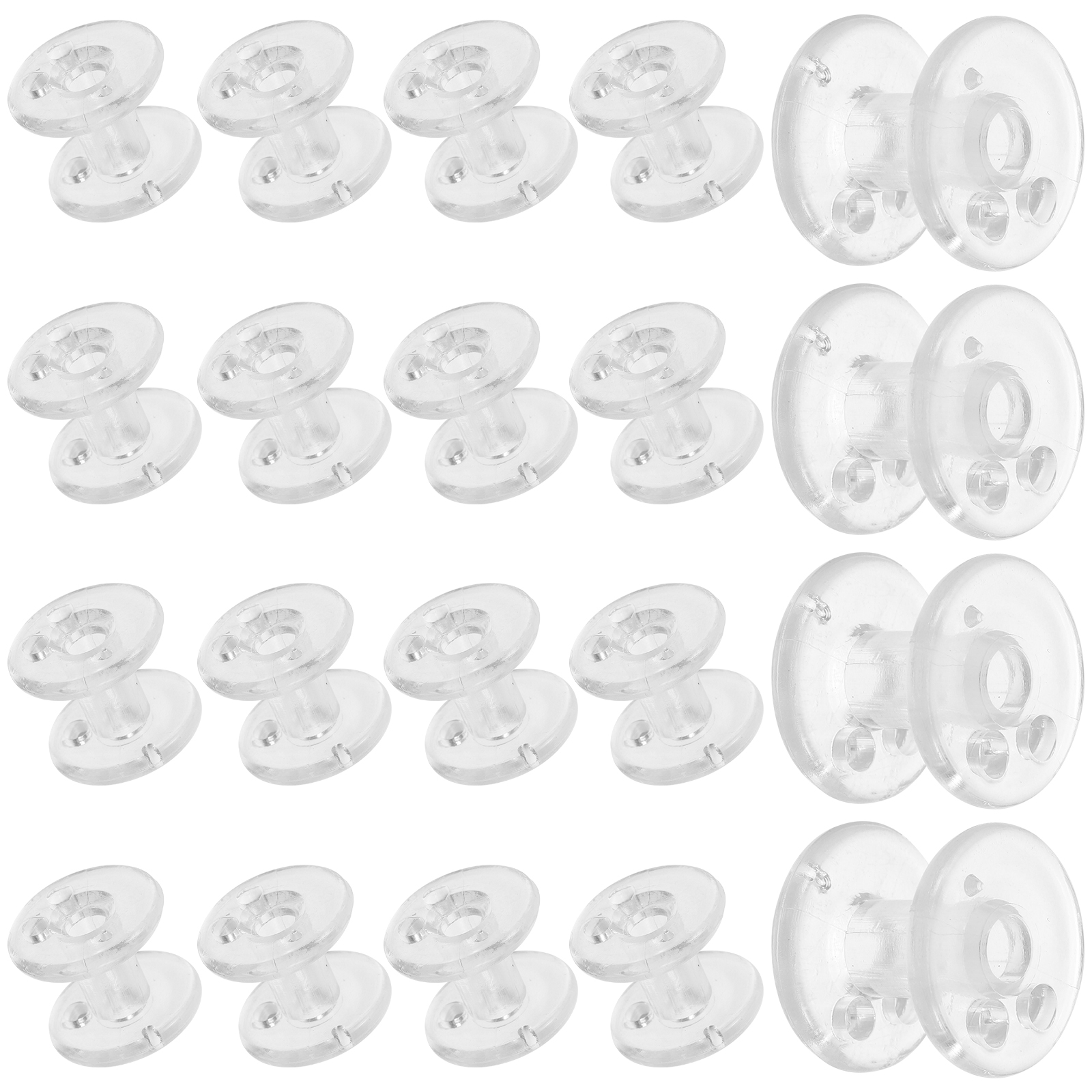 yuehuaidai 20pcs Plastic Pleated Shade Hold Downs Spool Transparent ...