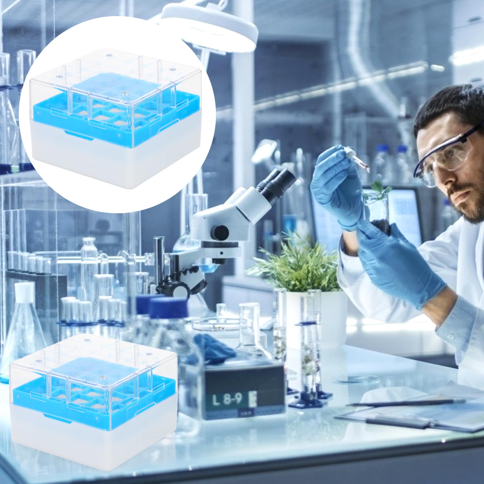 ULTNICE Test Tube Storage Box Freezing Tubes Storage Box Polycarbonate ...