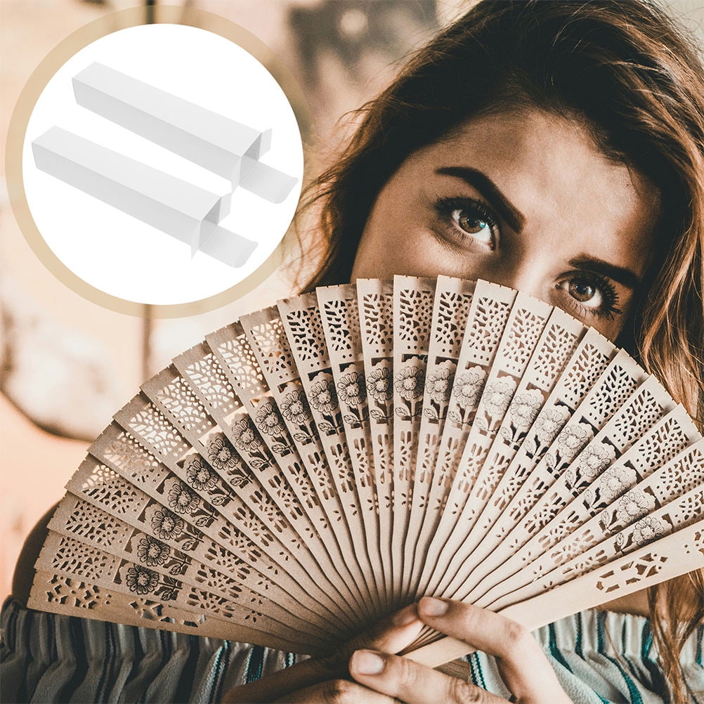 yuehuaidai 25pcs Foldable Fan Storage Box Diy Fan Containers Folding ...