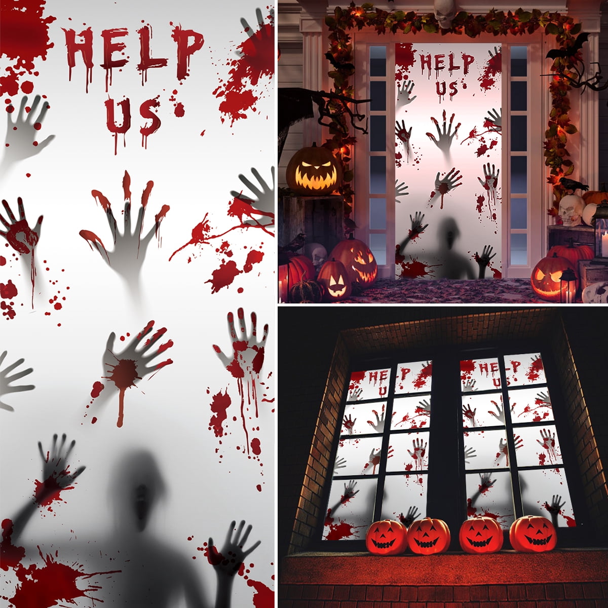 ULTNICE Spooky Help Us Sign Assorted Color 8 Double Sided Tape 20 Cm 7. ...