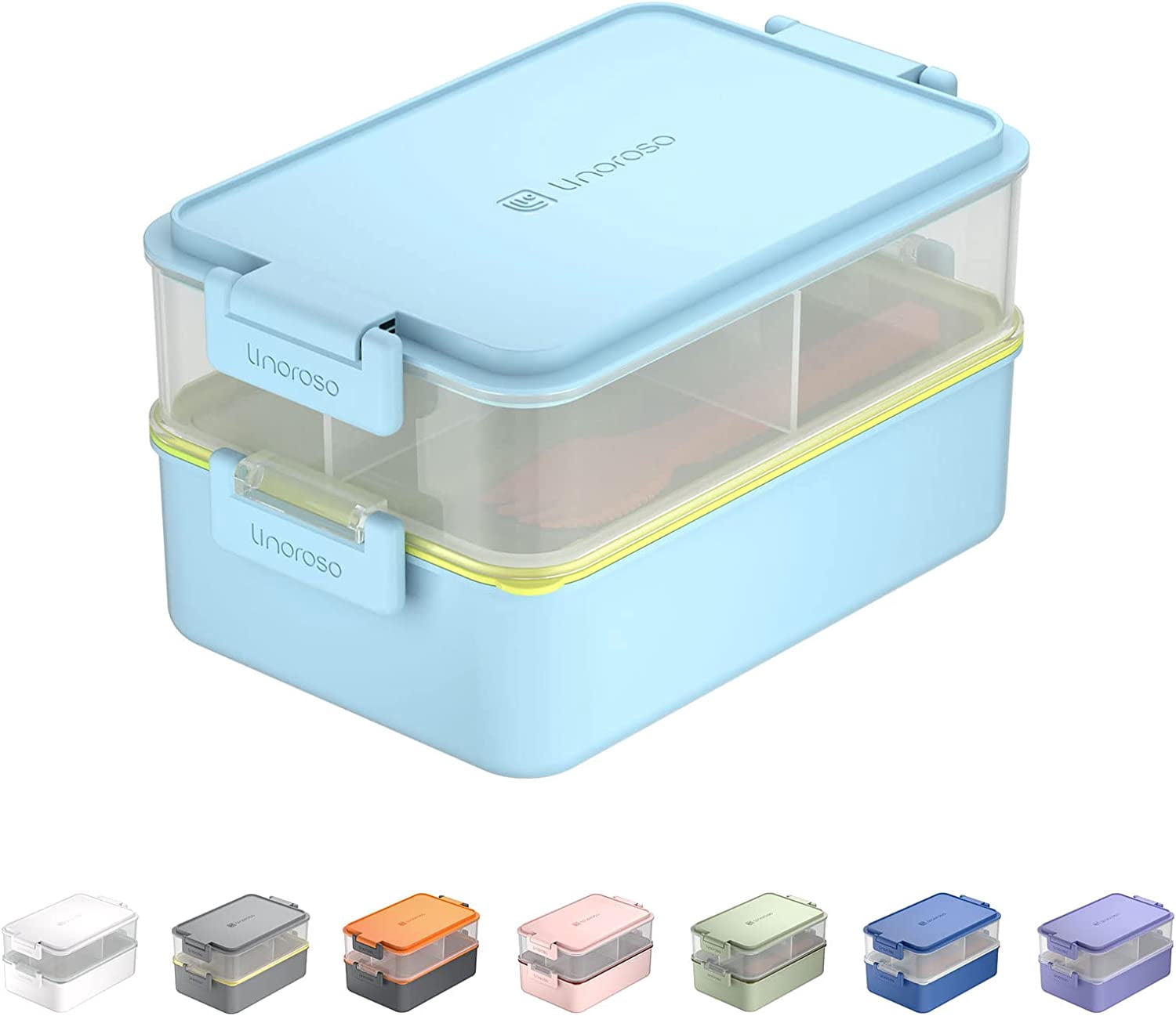 yughops Stackable Bento Adult Lunch | Meet All You On-the-Go Needs for ...