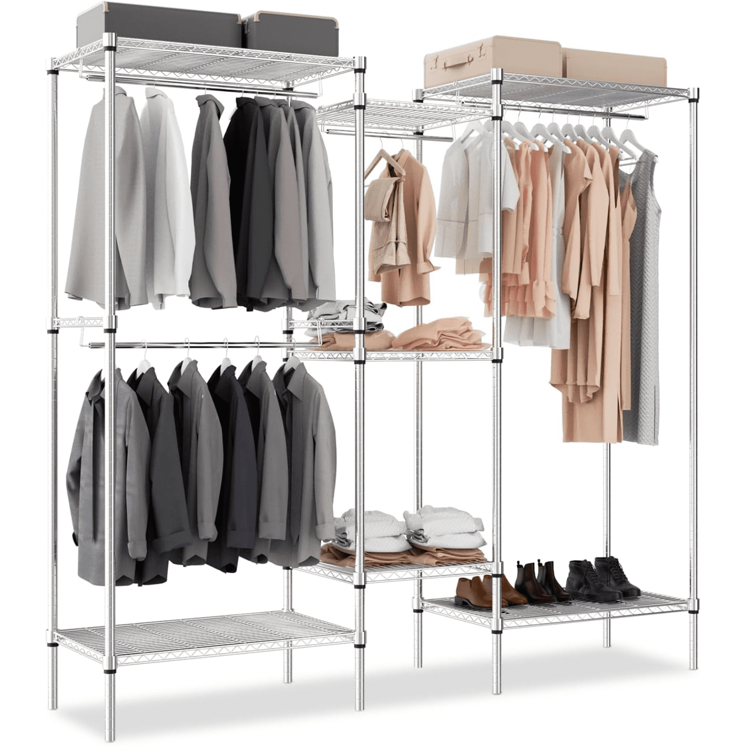 yuiopghj Wire Garment Heavy Duty 73 Inch Clothing with Adjustable ...