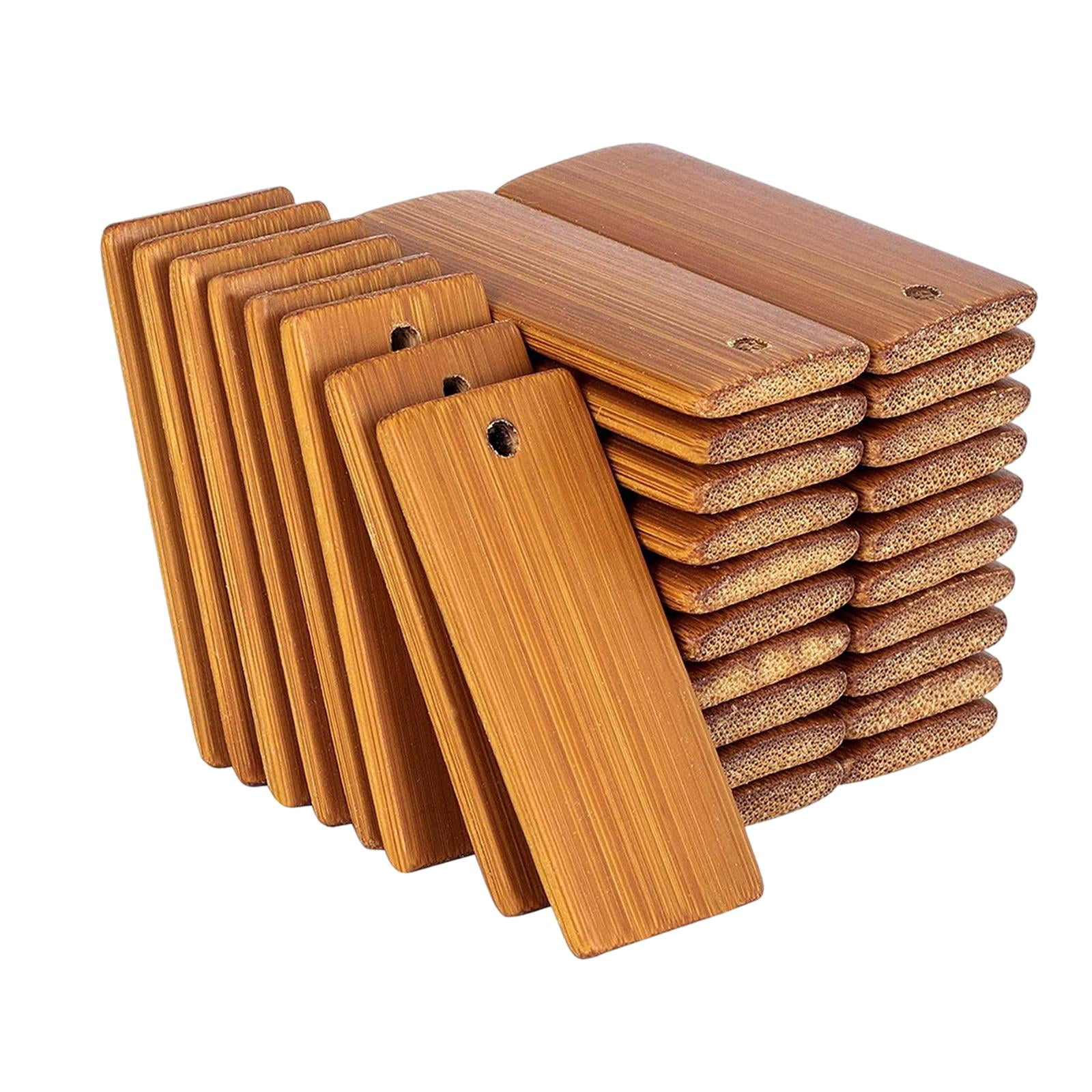 yuksok Bamboo Chips Tags Bamboo Tags Creative Rectangle Tags Gift ...