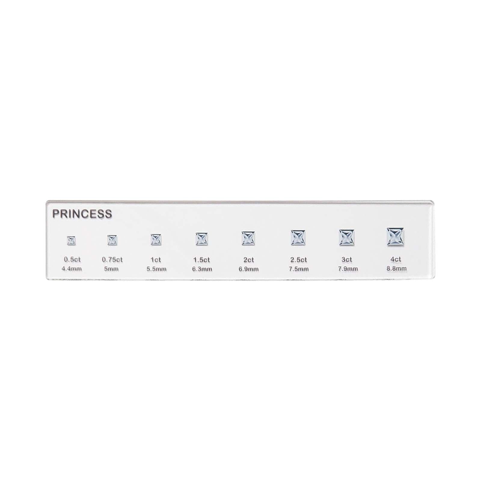 yuksok Diamond Sizes Shape Compare Tool Acrylic Diamond Carat Chart ...