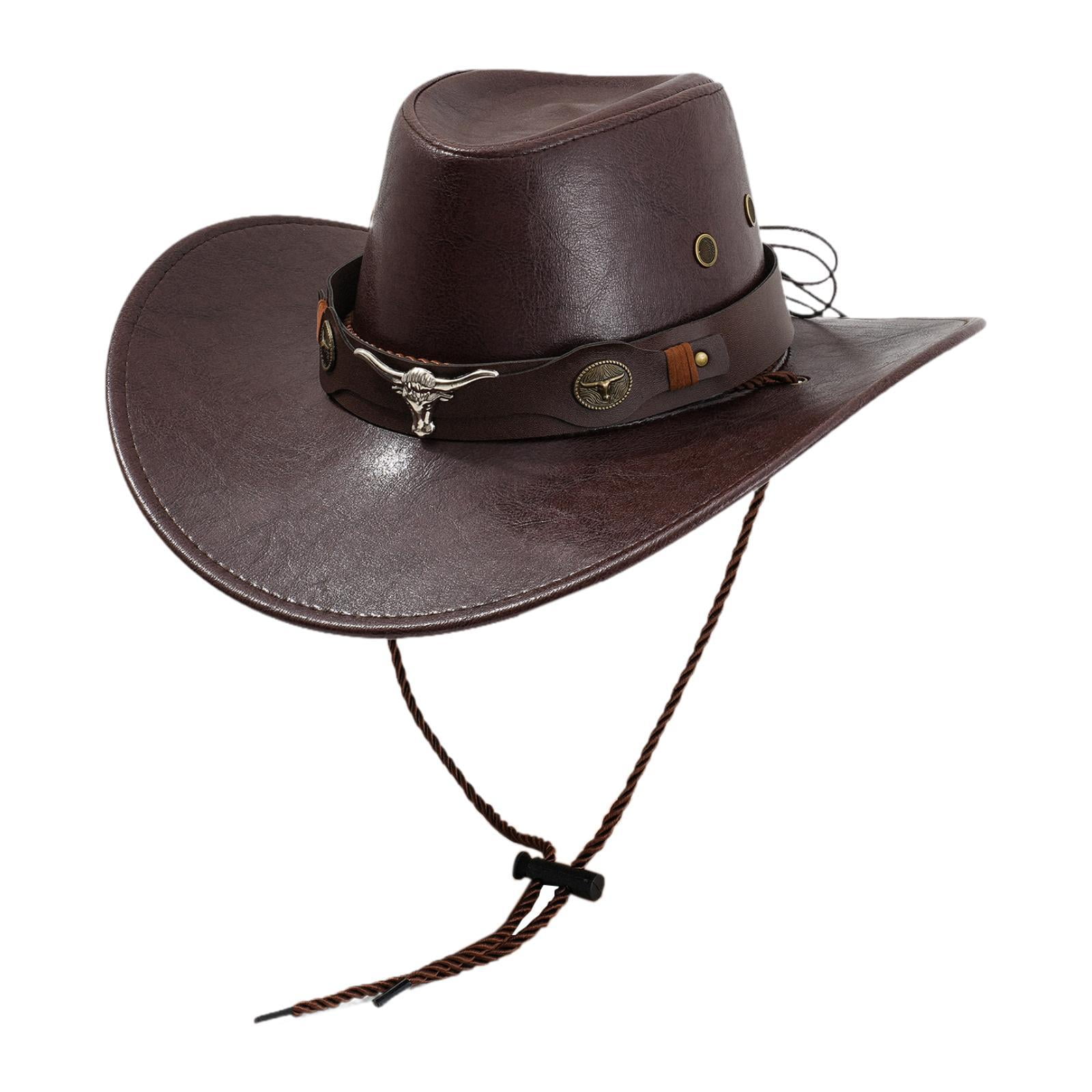 yuksok Western Cowboy Hat Props Jazz Hat for Music Festival Stage ...