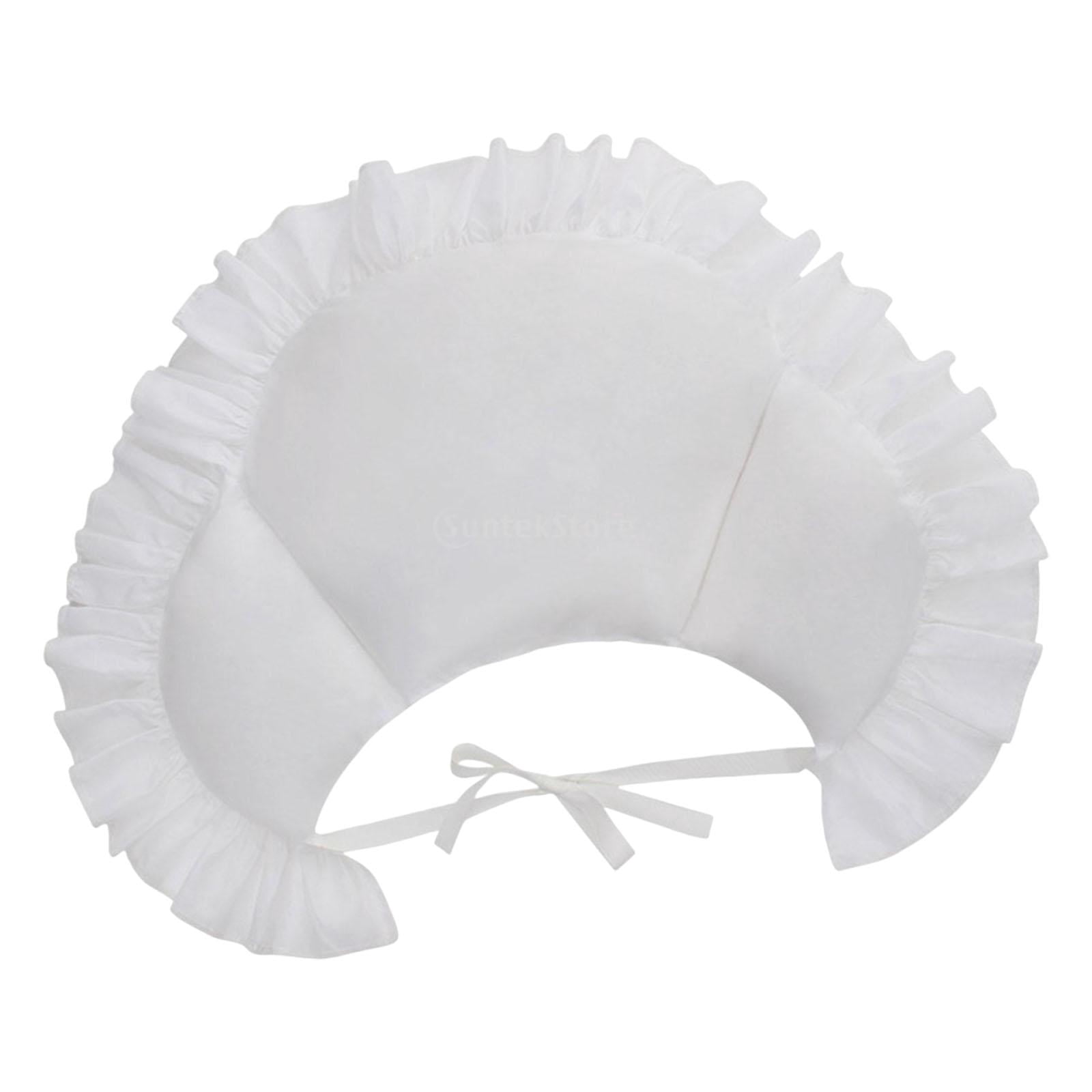 yuksok Women White Bustle Roll Skirt Support Petticoat Elizabethan ...