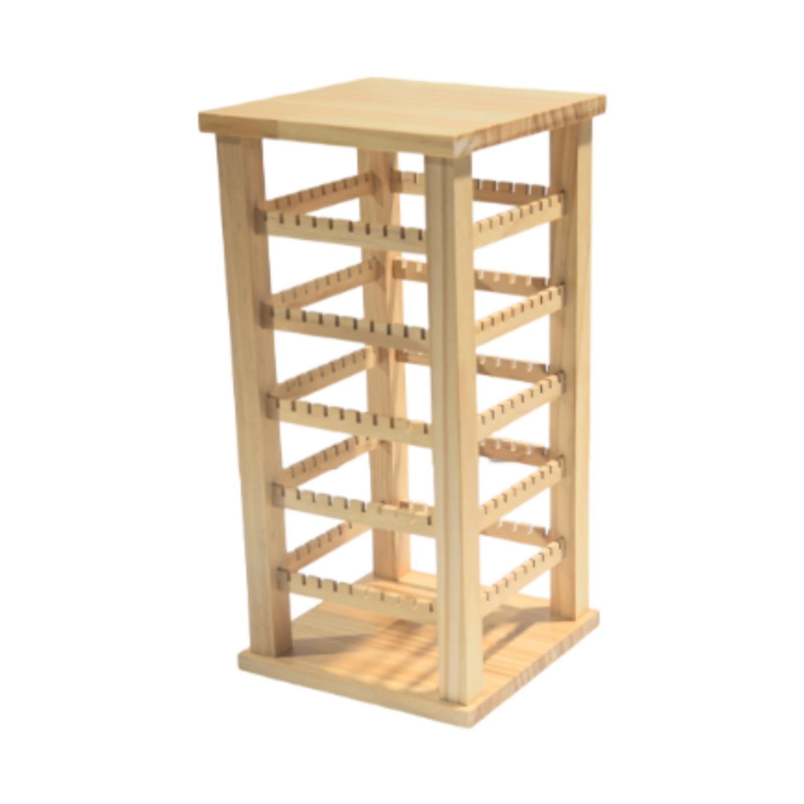 yuksok Wooden Rotating Earring Display Stand Earring Holder Earrings ...