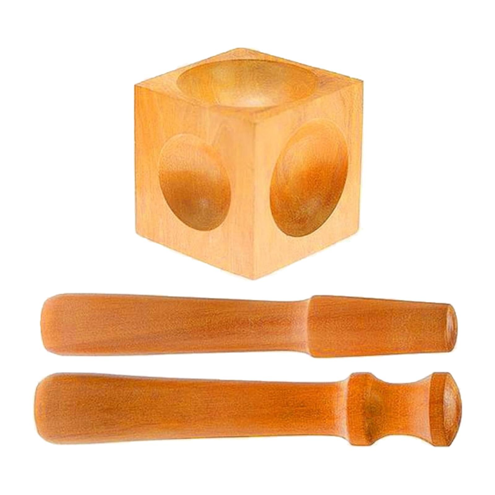 yuksok Wooden Square Dapping Punch Block Set, Dapping Punch Set ...