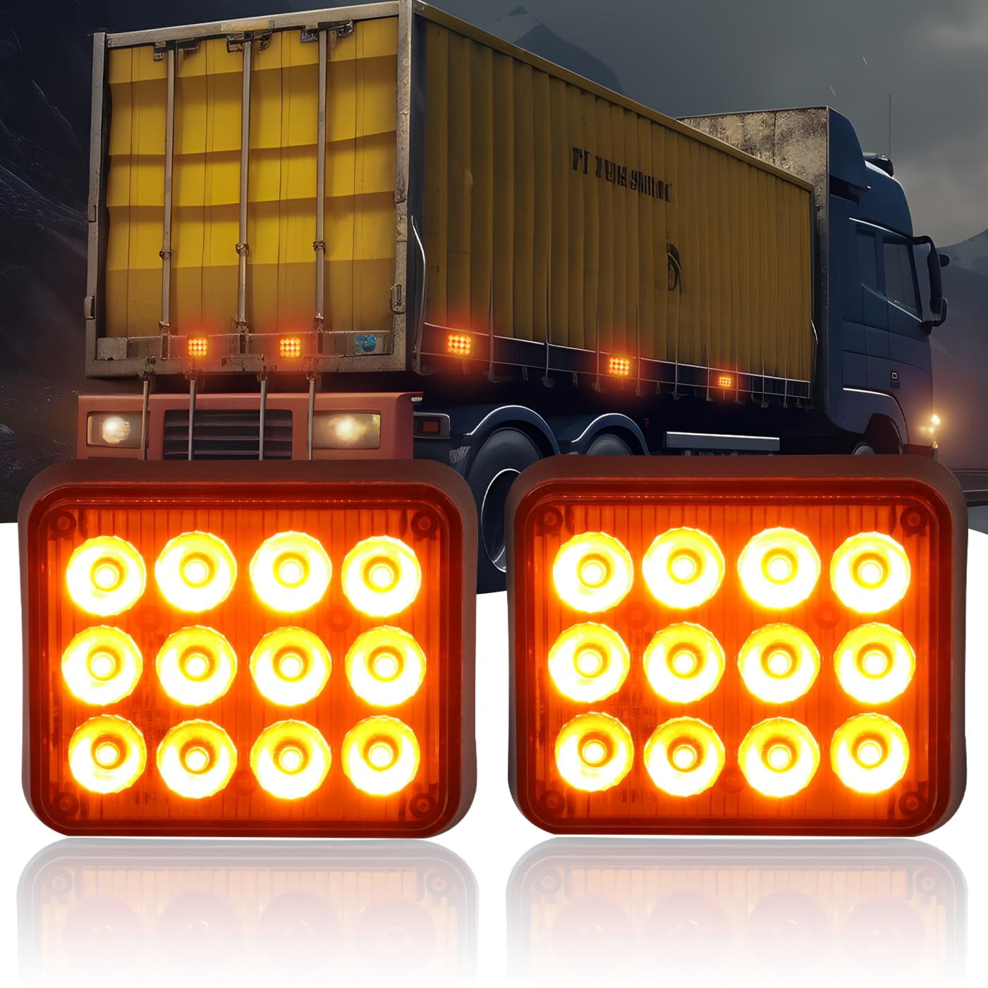 yuksood Emergency Lights For MMF7 Vehicles, Strong Magnetic Trailer ...