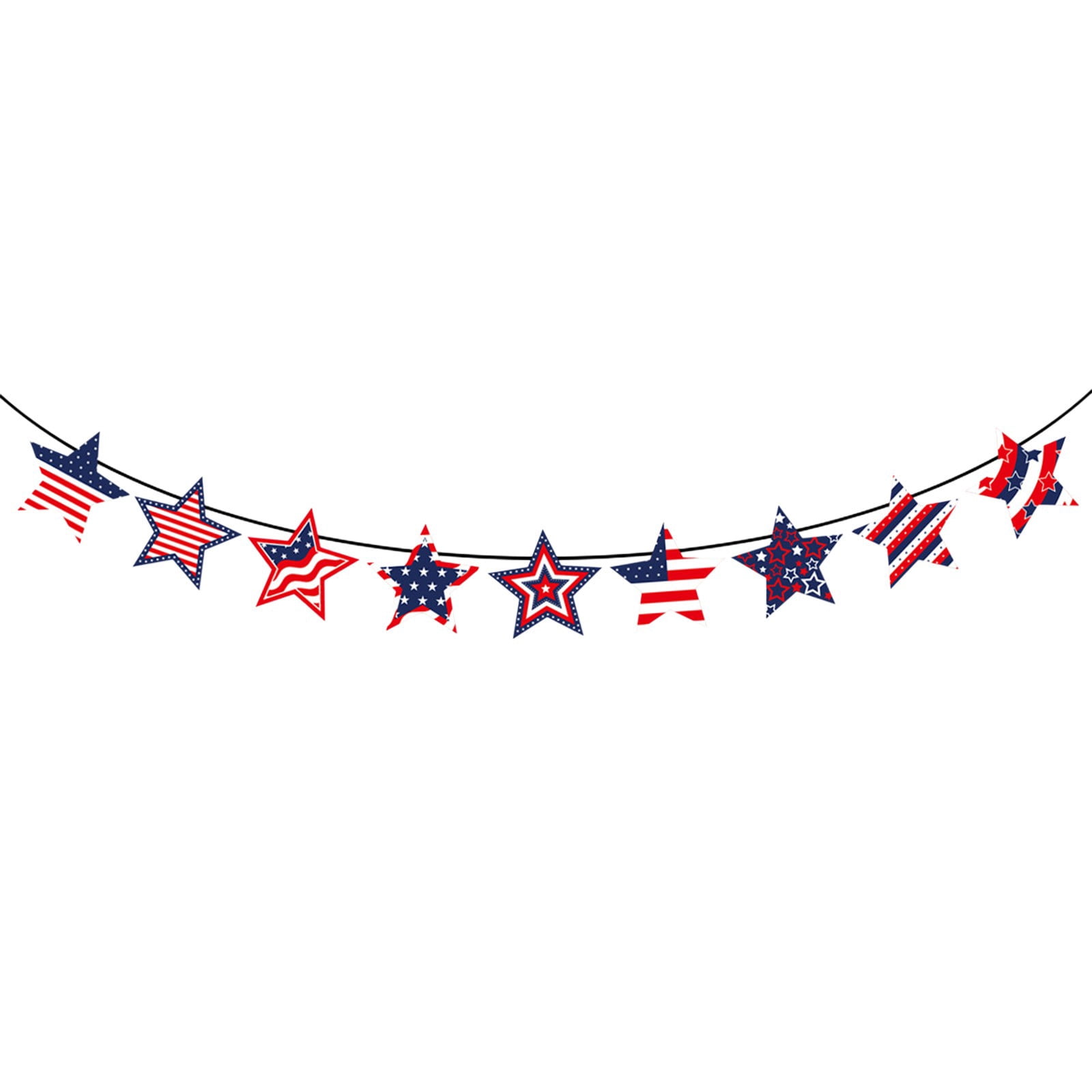 yulier 4th of July Patriotic Decorations, Red White Blue Paper Star ...