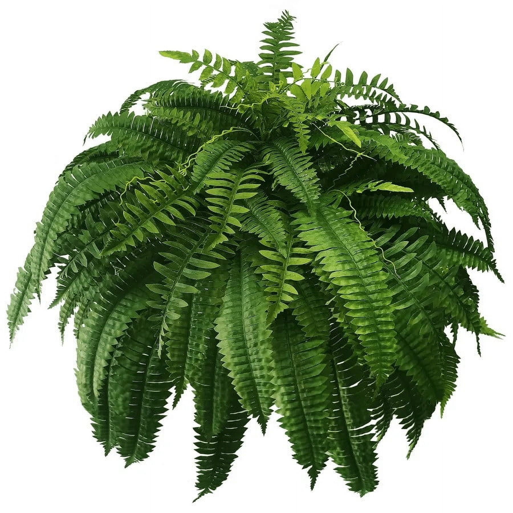 yulier 6 Pcs Artificial Fern Outdoor Plants Fake Fern Stems and Leaves ...