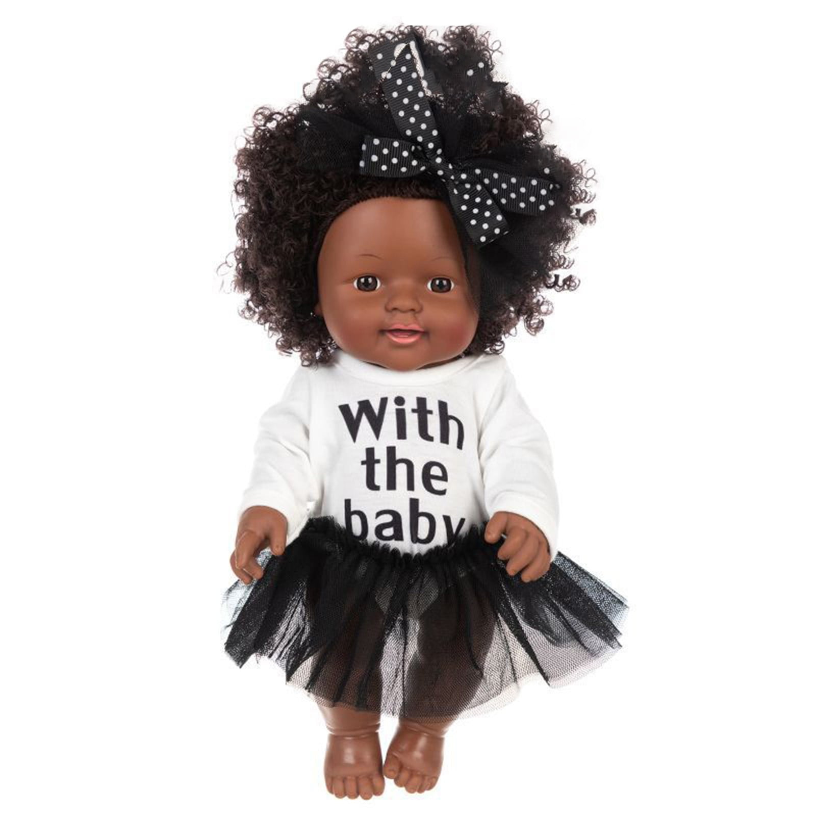 yulier Black Baby Dolls 12 Inch Soft Body African Newborn Baby Dolls ...