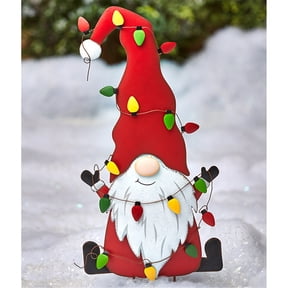 Harliver Christmas Gnome Fence Peeker Yard Garden Sign, Xmas Red Gloves ...