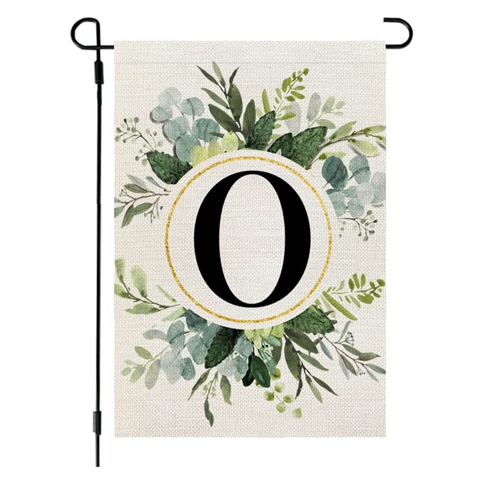 yulier Clearance Monogram Letter Garden Flag Double Sided Outside ...