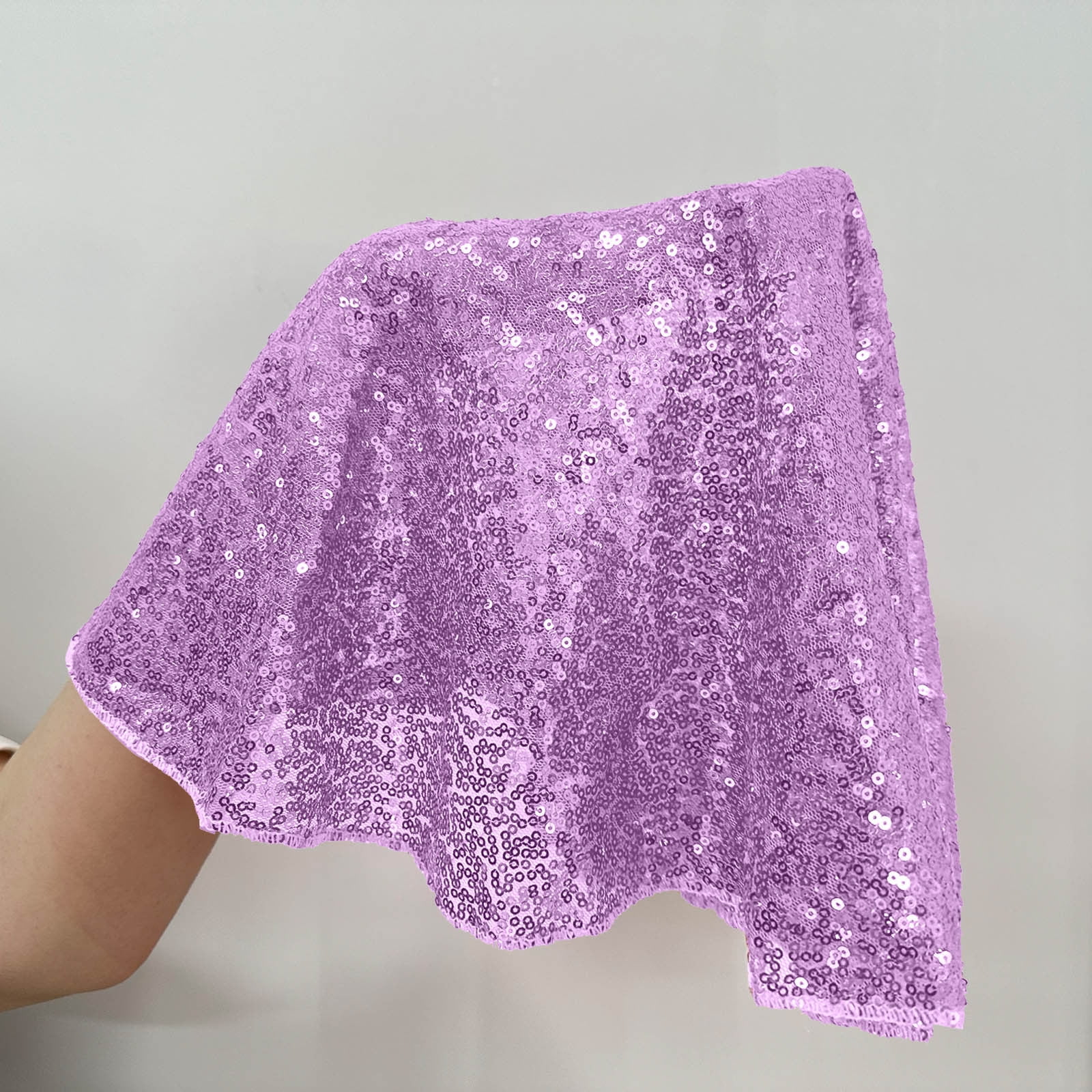 yulier Sequin Tablecloth 24 inch Round Glitter Table Cover Shiny Table ...